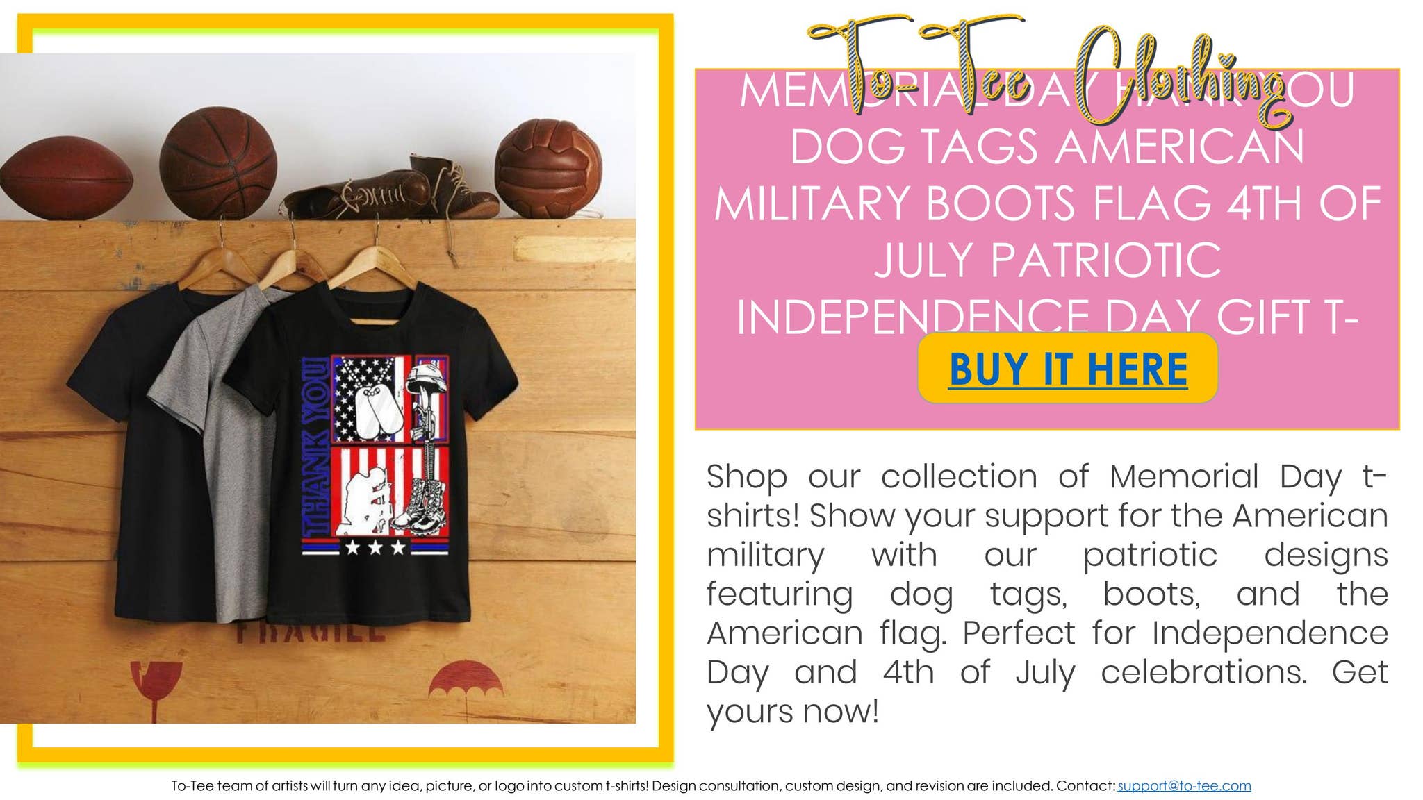 Memorial Day Hank You Dog Tags American Military Boots Flag 4th Of July ...