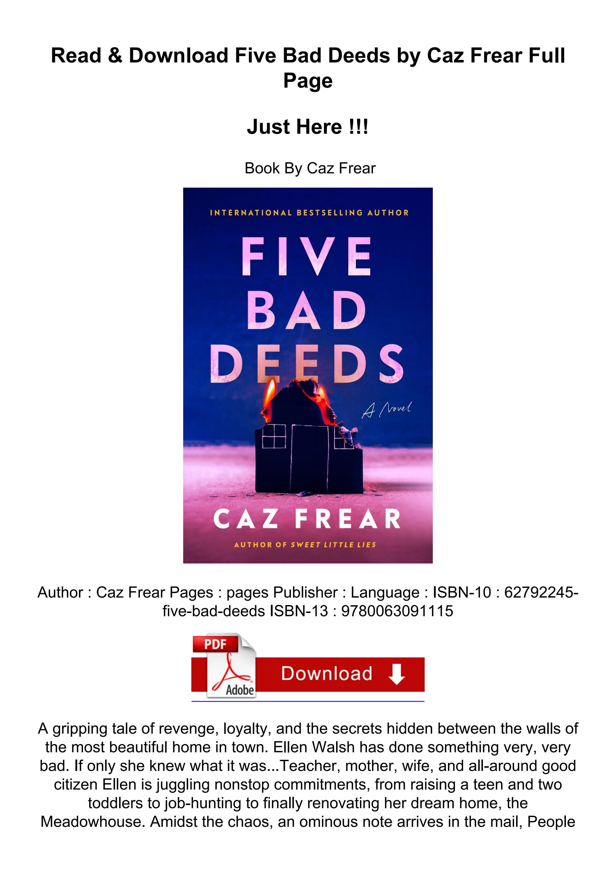 (Download) Five Bad Deeds *Books by [Download Online] Creepy Pair of ...