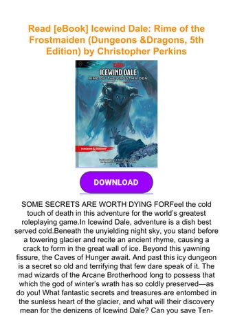 Read [eBook] Icewind Dale: Rime of the Frostmaiden (Dungeons & Dragons ...