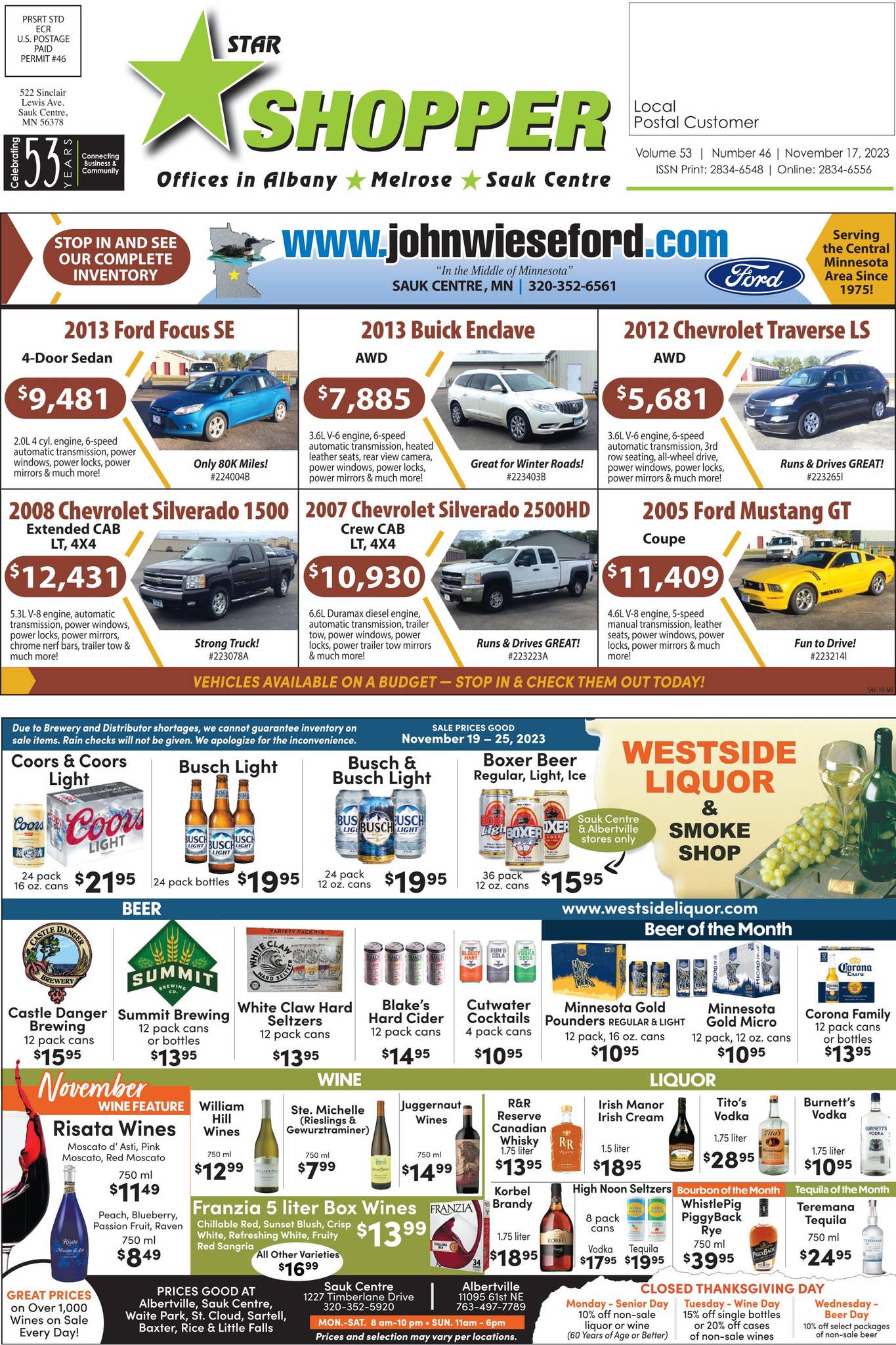 Star Shopper - November 17, 2023 by Star Publications - Issuu