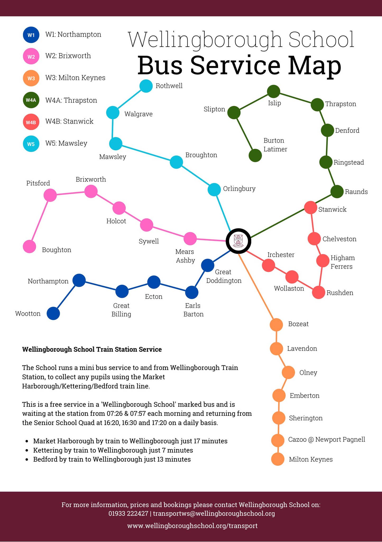 Bus Service Map by wellingboroughschool - Issuu