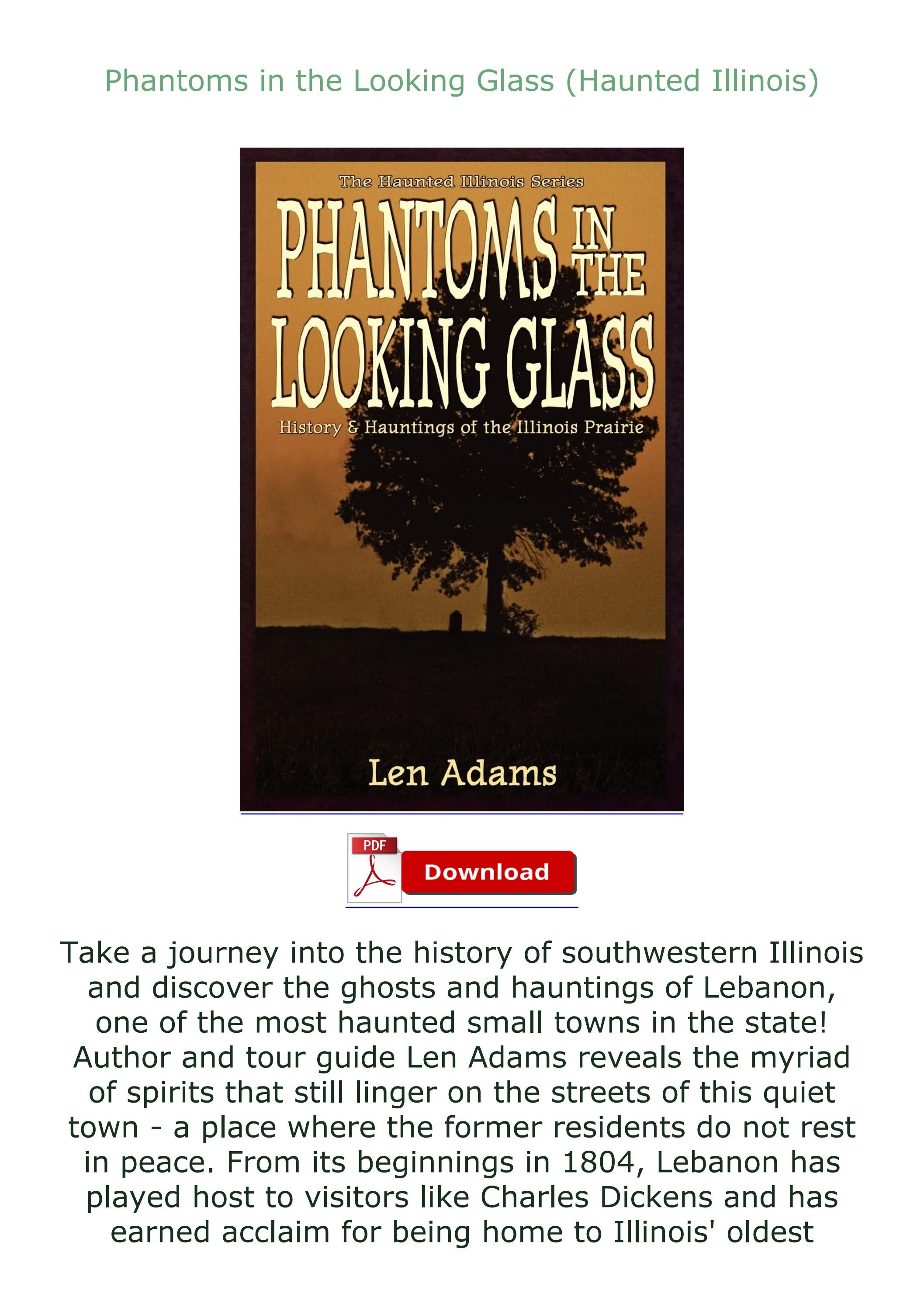 [EBOOK] READ Phantoms in the Looking Glass (Haunted Illinois) by ...