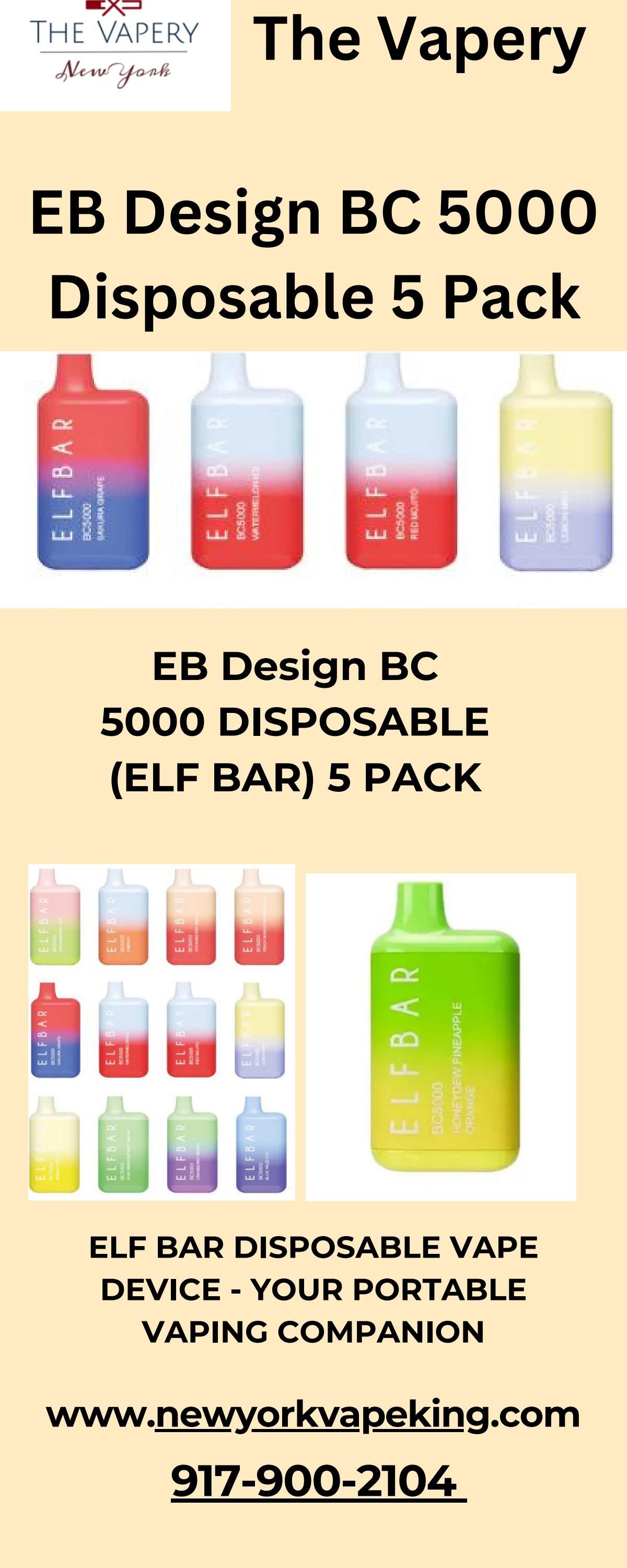 EB Design BC 5000 Disposable 5 Pack by The Vapery - Issuu