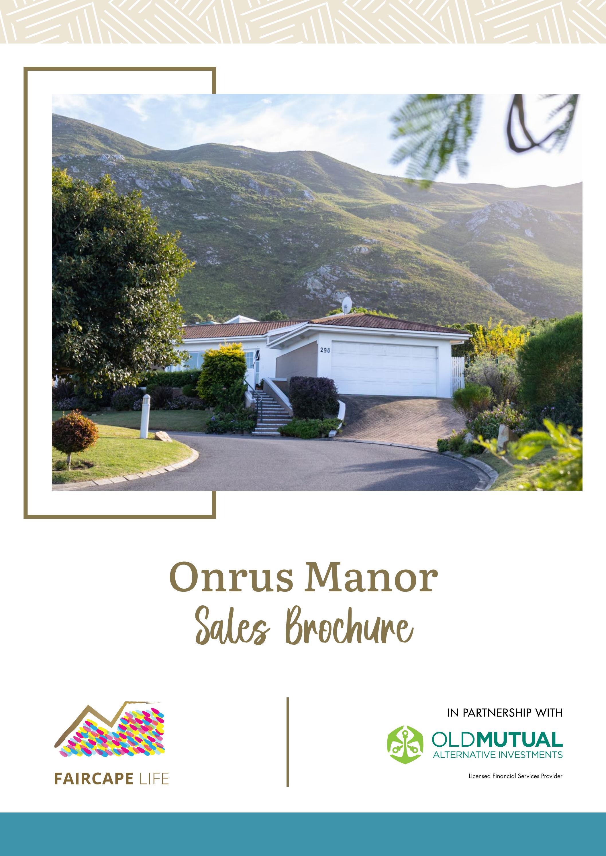 Onrus Manor | Sales Brochure by Faircape-Group - Issuu