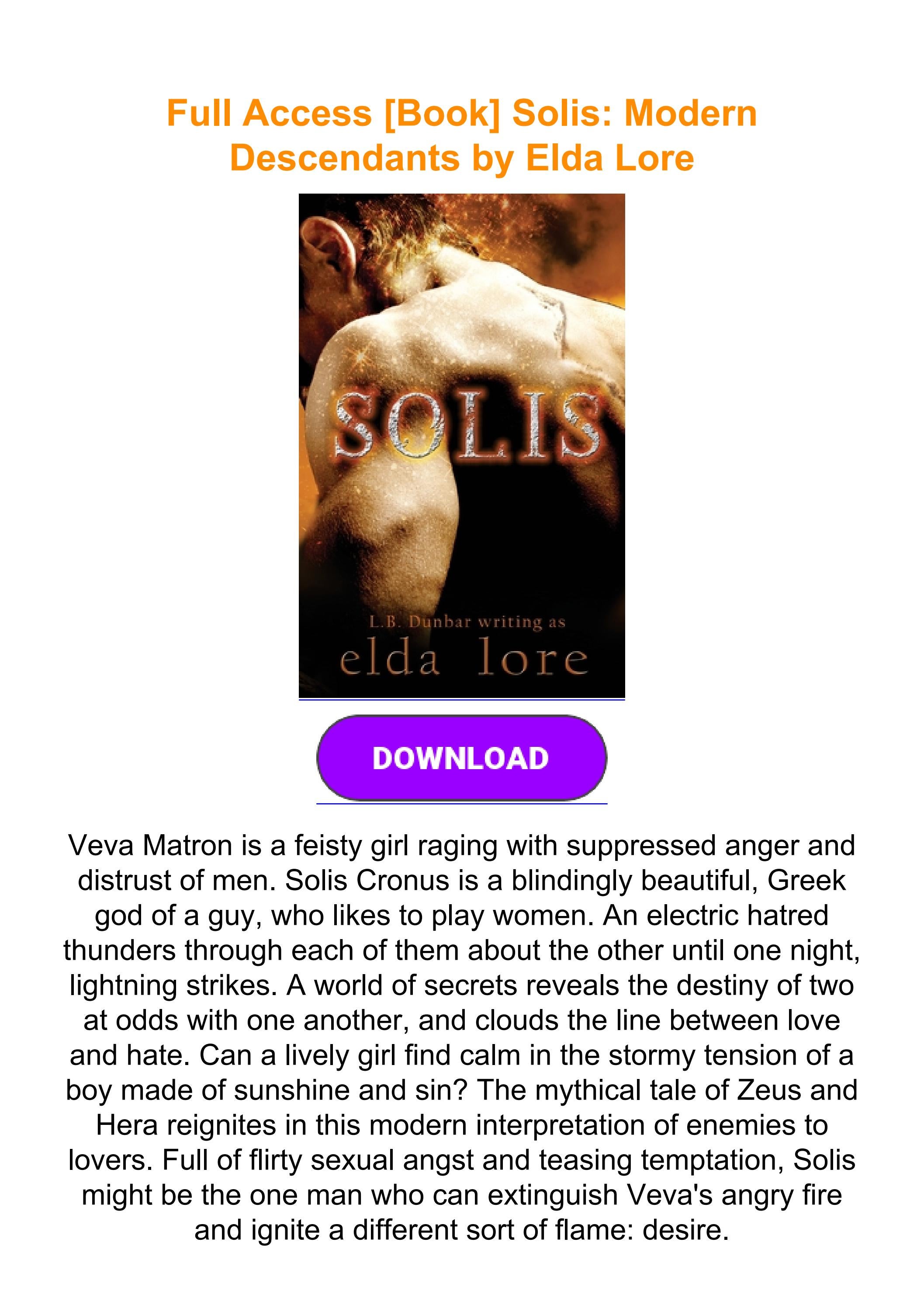 Full Access [Book] Solis: Modern Descendants by Elda Lore by MaurilioBianchi - Issuu