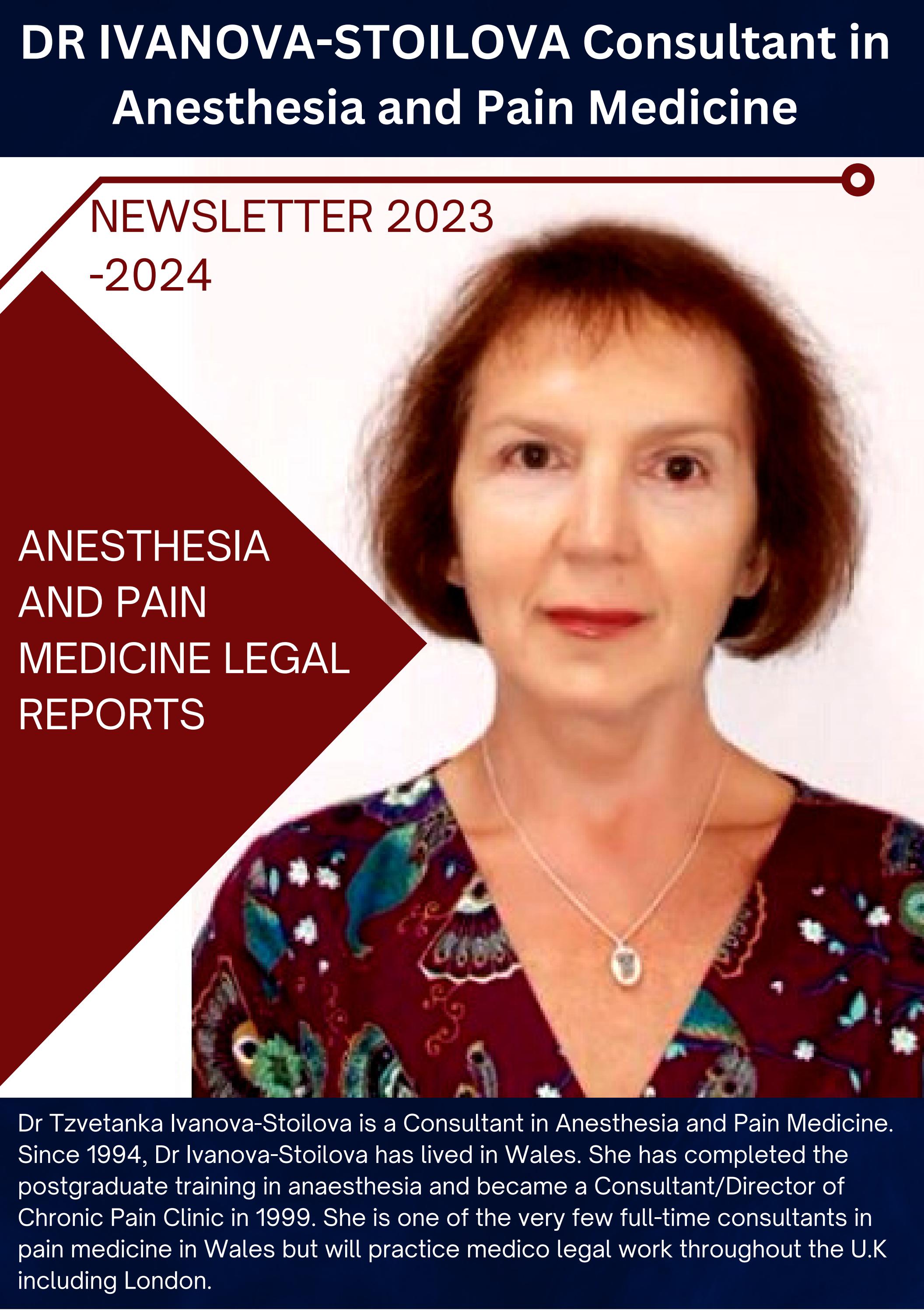 DR IVANOVA-STOILOVA Consultant in Anesthesia and Pain Medicine by Federation of Forensic and ...