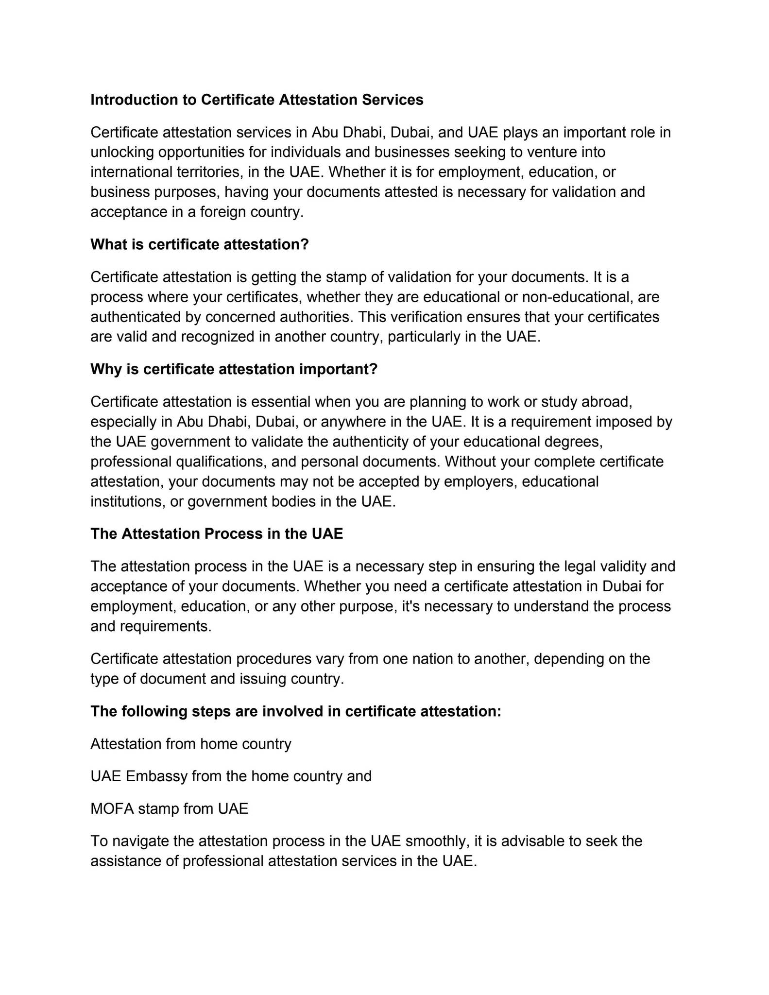Ultimate Guide to Certificate Attestation Services in UAE by ...