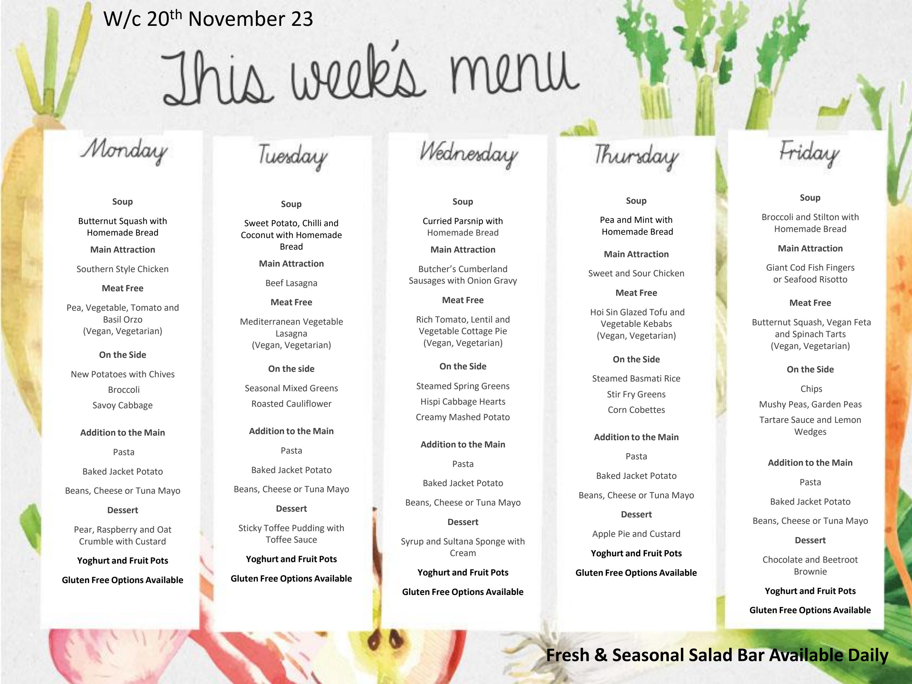 Lunch Menu W/c 20 11 23 by Upton House School - Issuu