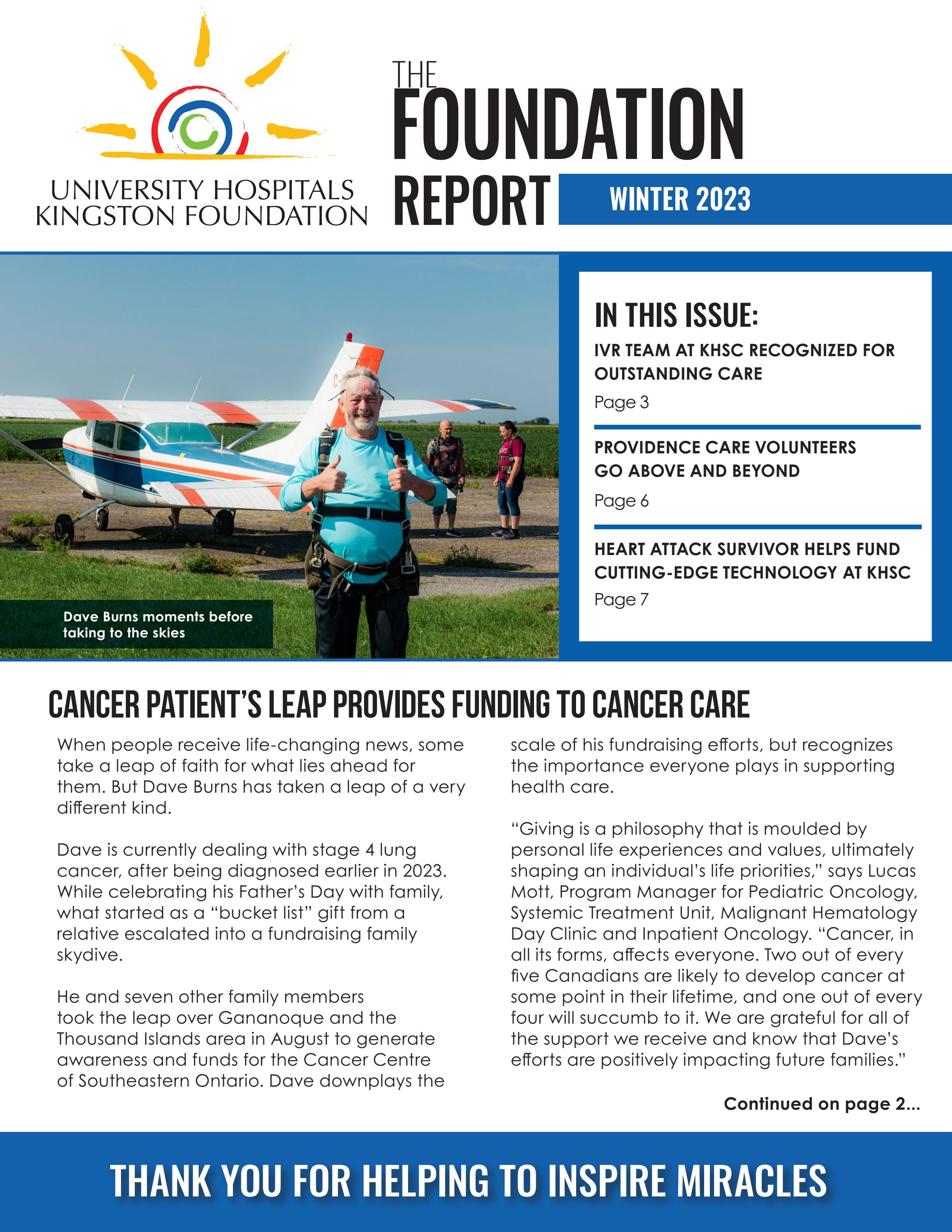 Winter Foundation Report 2023 by University Hospitals Kingston ...