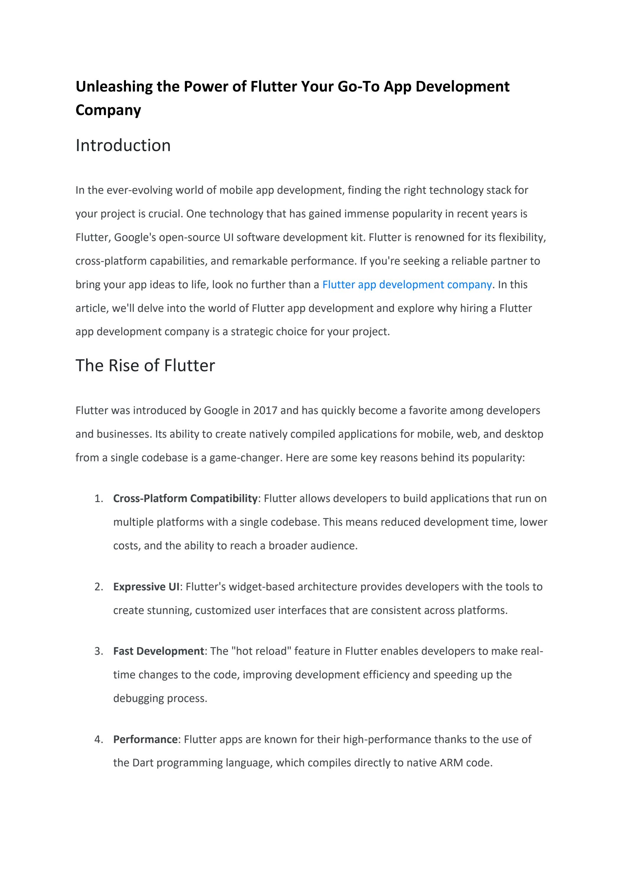 Unleashing The Power Of Flutter Your Go To App Development Company By Algosoft Apps Issuu