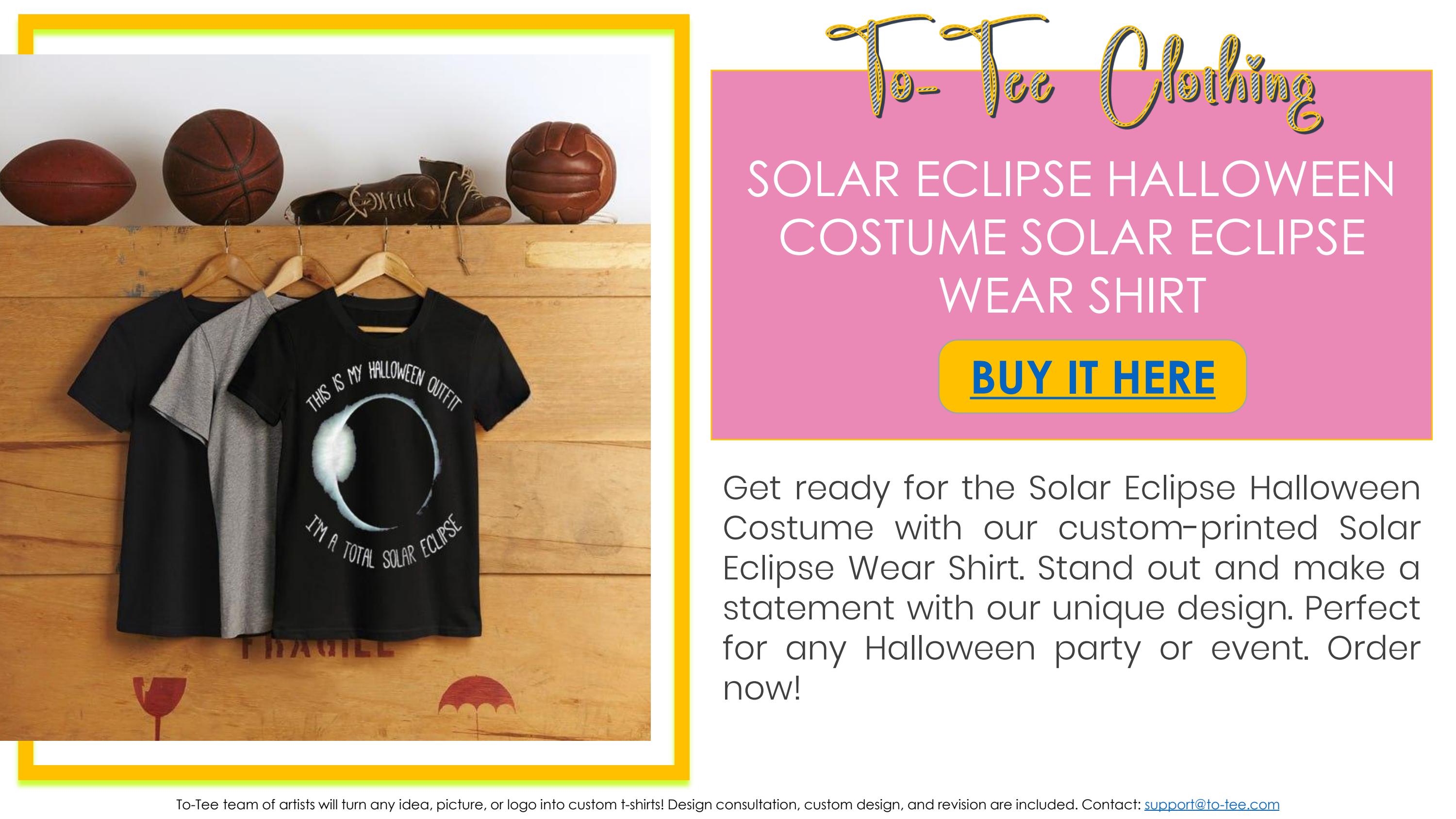 Solar Eclipse Halloween Costume Solar Eclipse Wear Shirt by ...