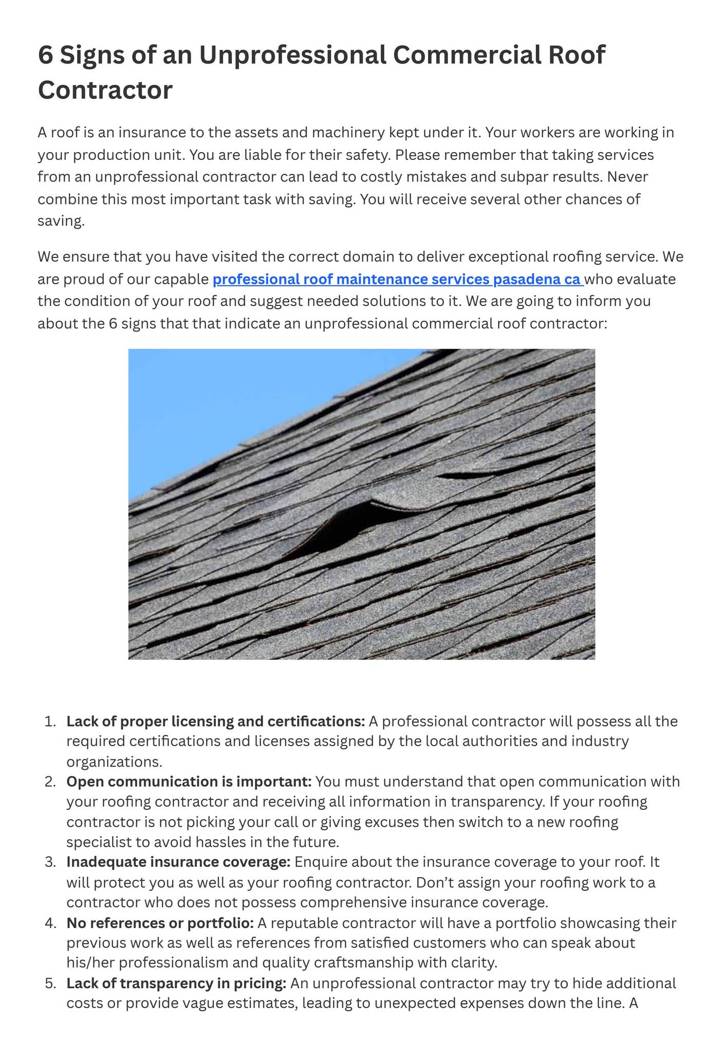 6 Signs of an Unprofessional Commercial Roof Contractor by Shark ...