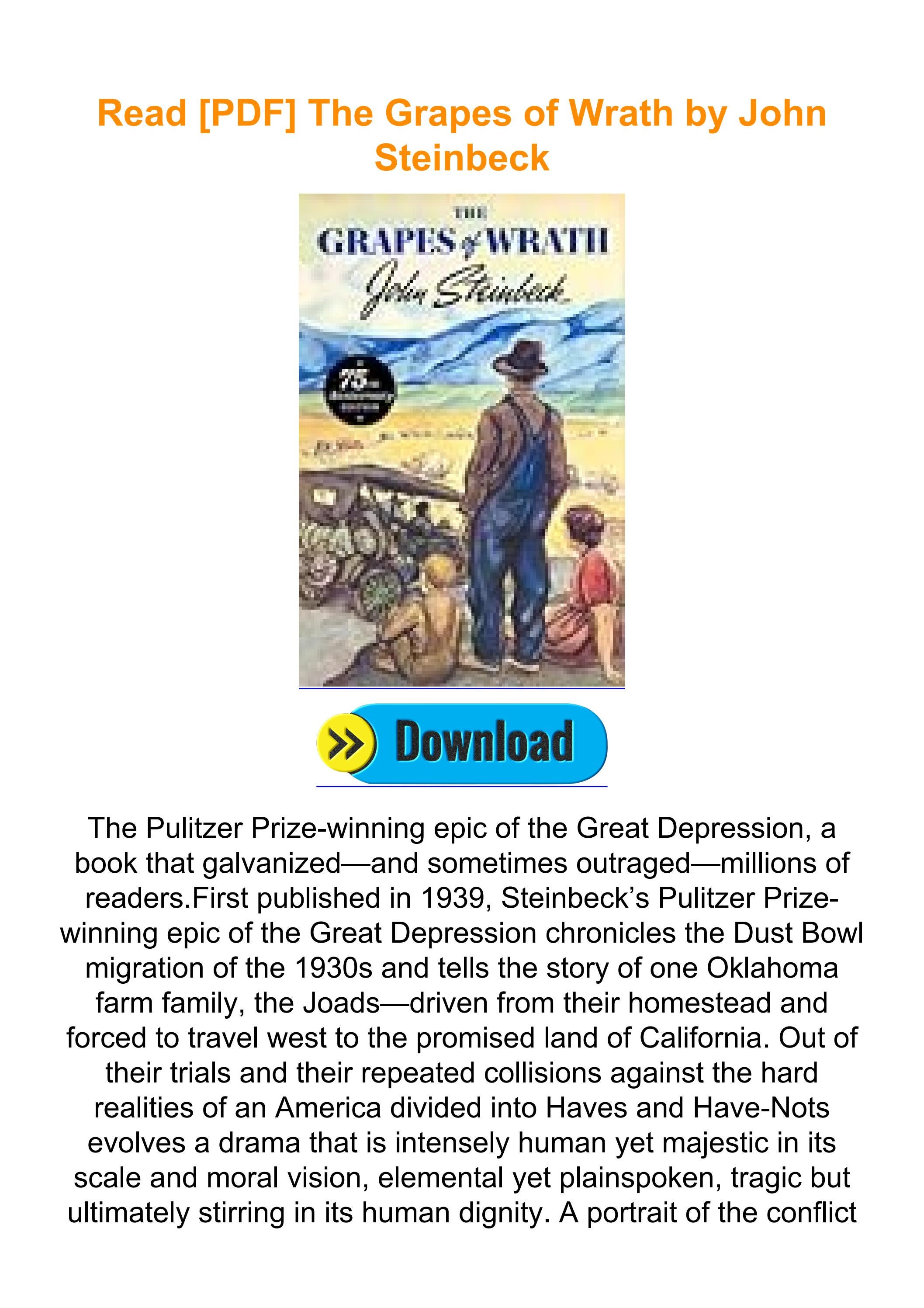 Read [PDF] The Grapes of Wrath by John Steinbeck by BrianTJohnson - Issuu