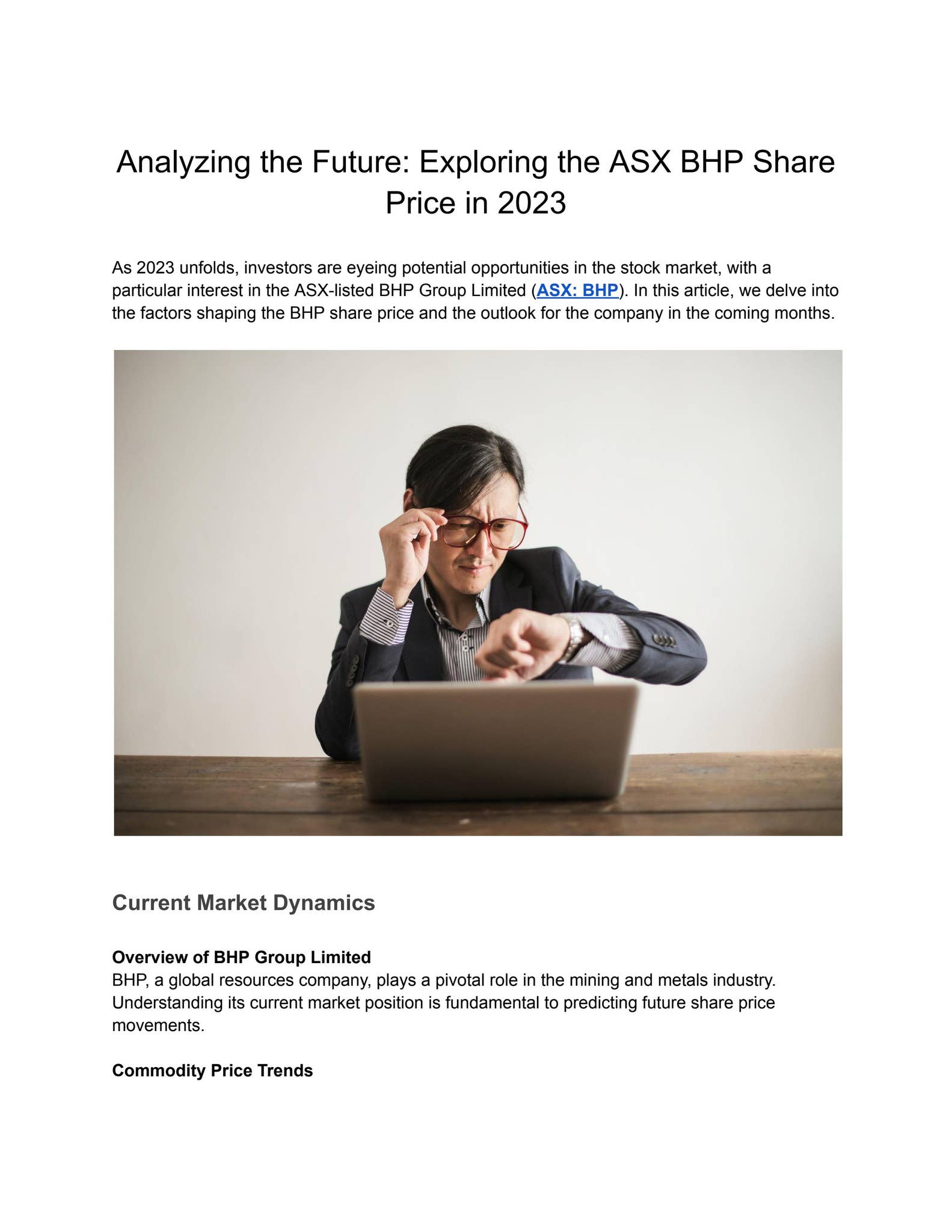 Analyzing the Future: Exploring the ASX BHP Share Price in 2023 by ...