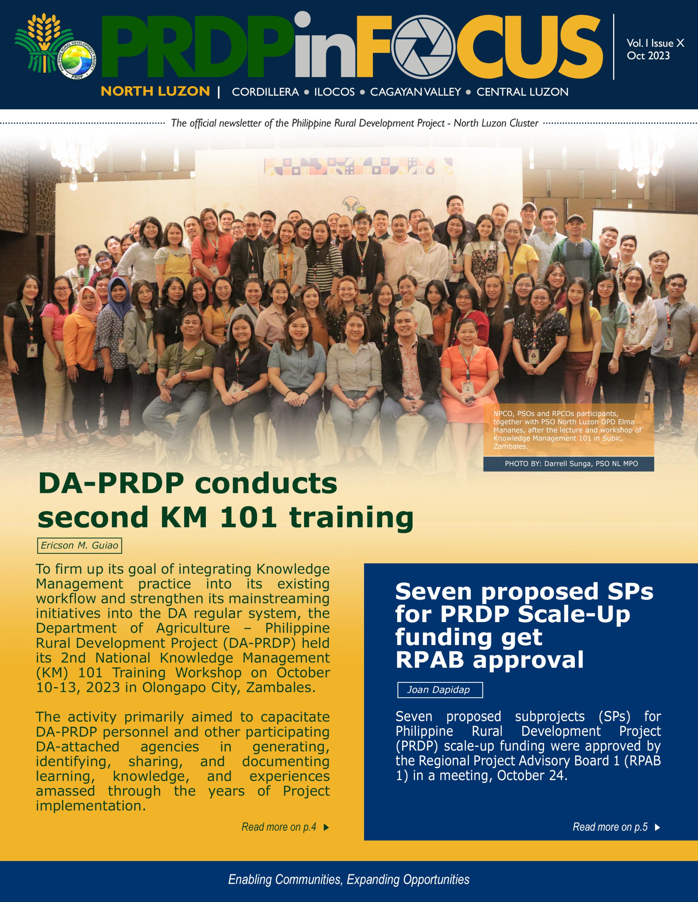 PRDP inFOCUS North Luzon Oct 2023 Issue by PSO North Luzon - Issuu