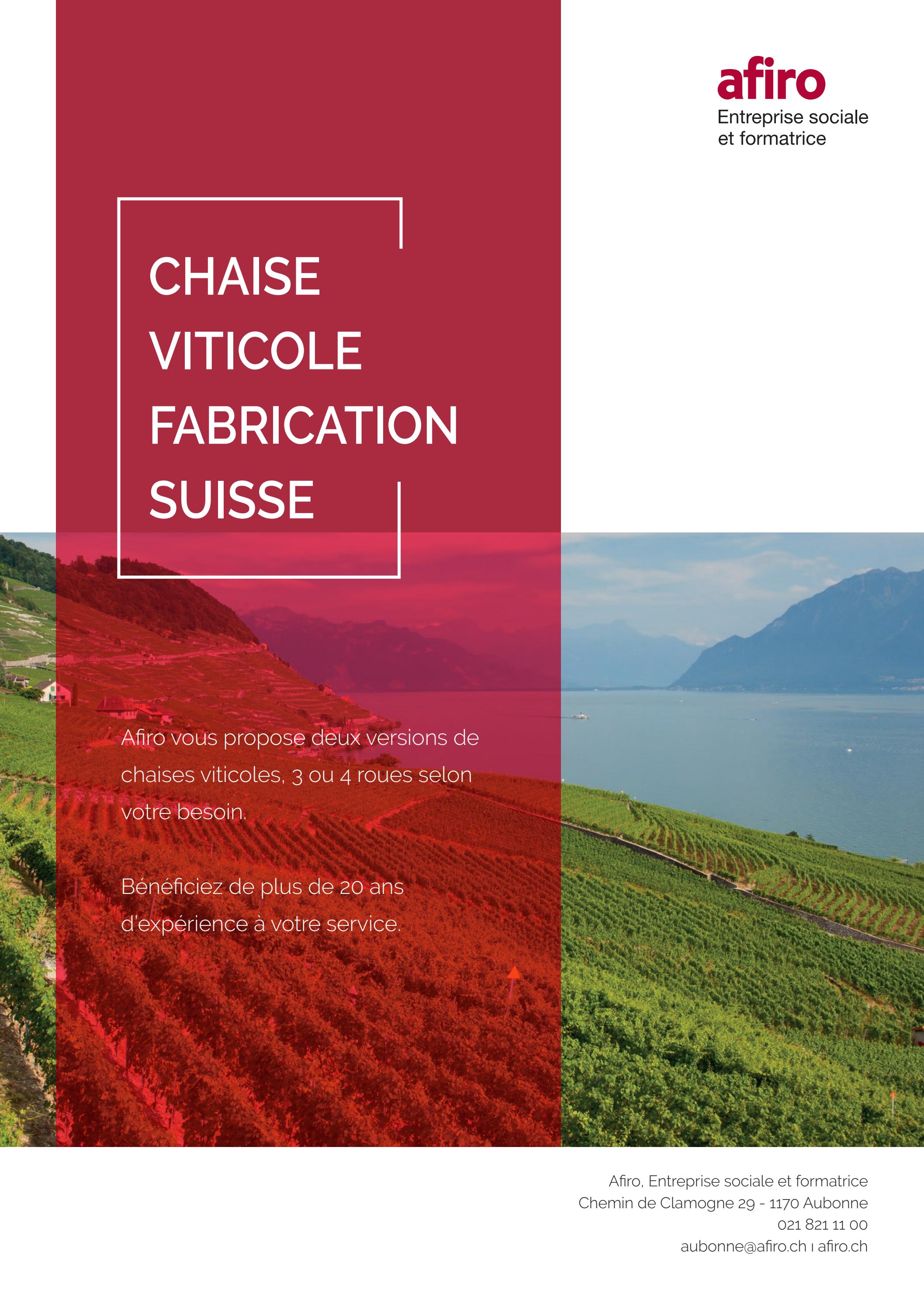 Chaise viticole fabrication Suisse by _afiro - Issuu