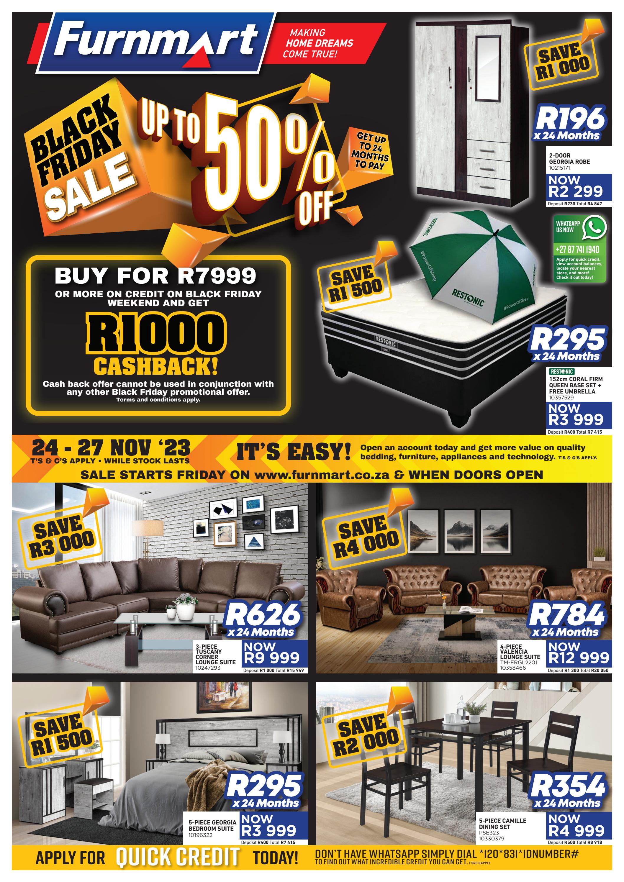 Furnmart South Africa - Black Friday - 24-27 November 2023 by ...