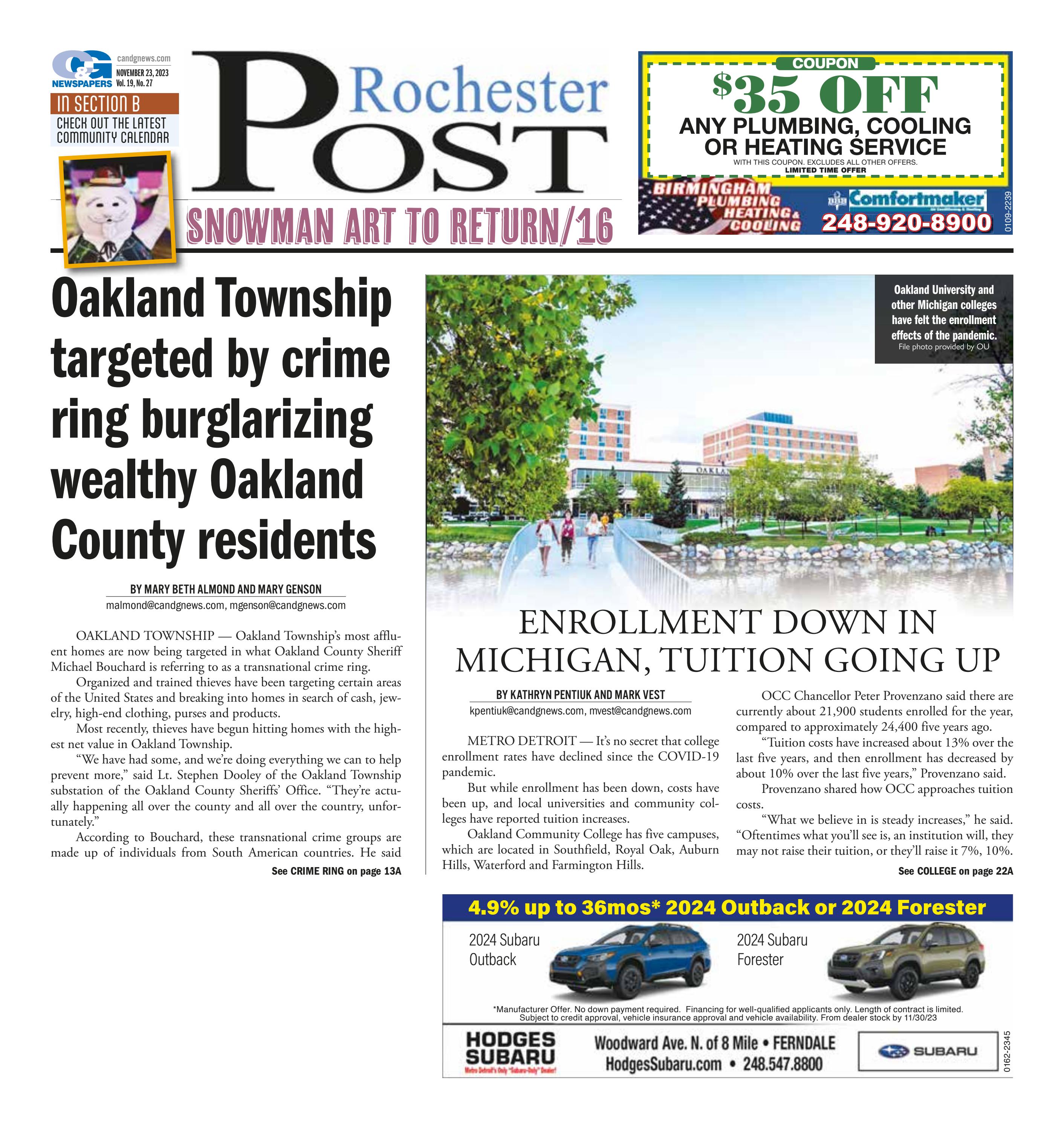 11/23/23 Rochester Post by C & G Newspapers - Issuu