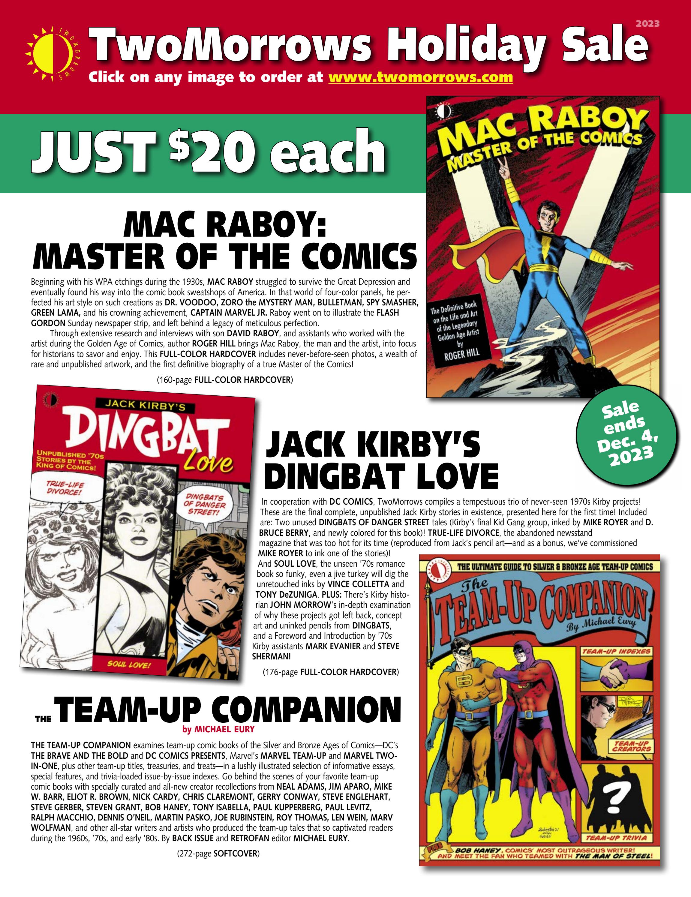 TwoMorrows 2023 Holiday Catalog by TwoMorrows Publishing - Issuu