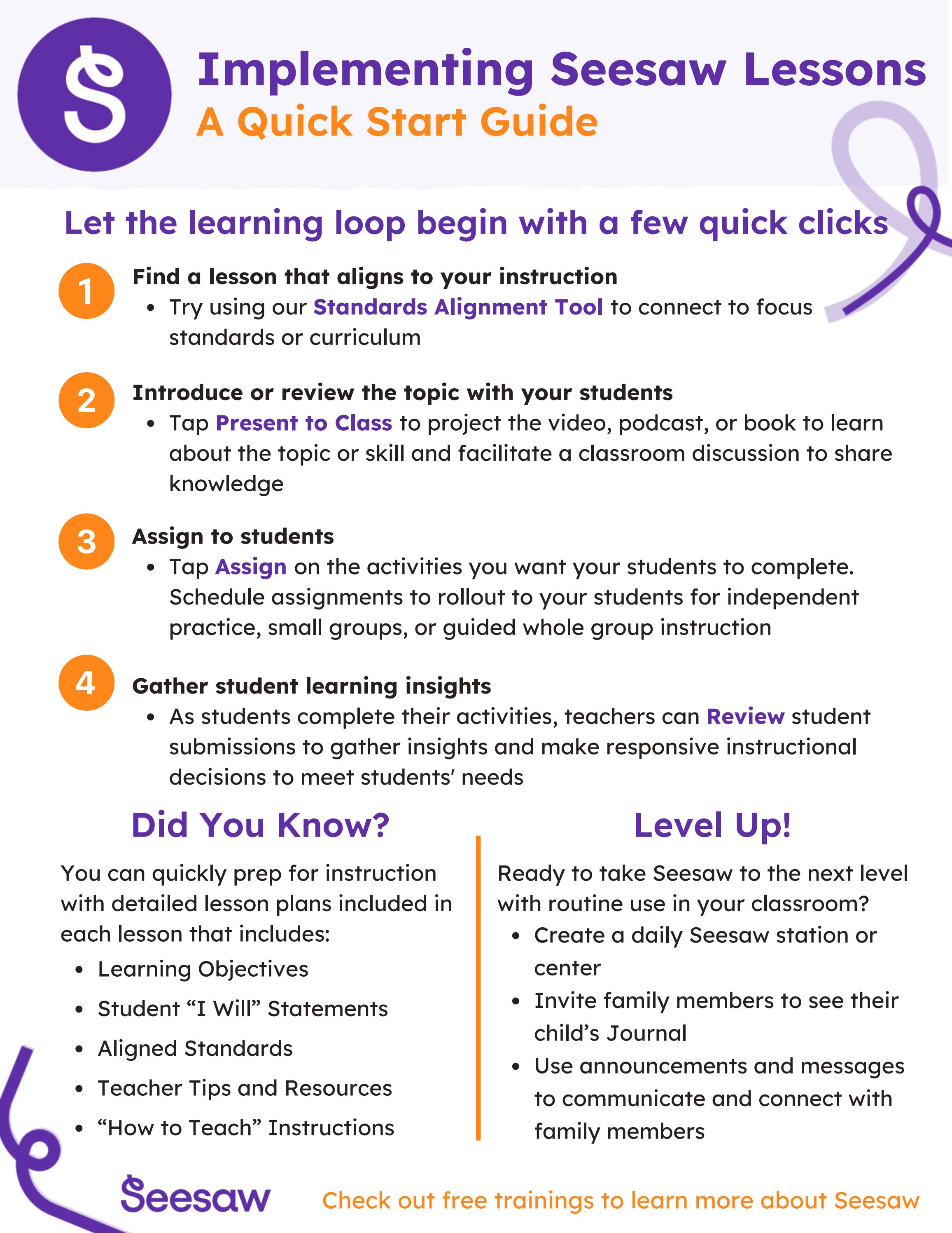 Implementing Seesaw Lessons by seesawlearning - Issuu