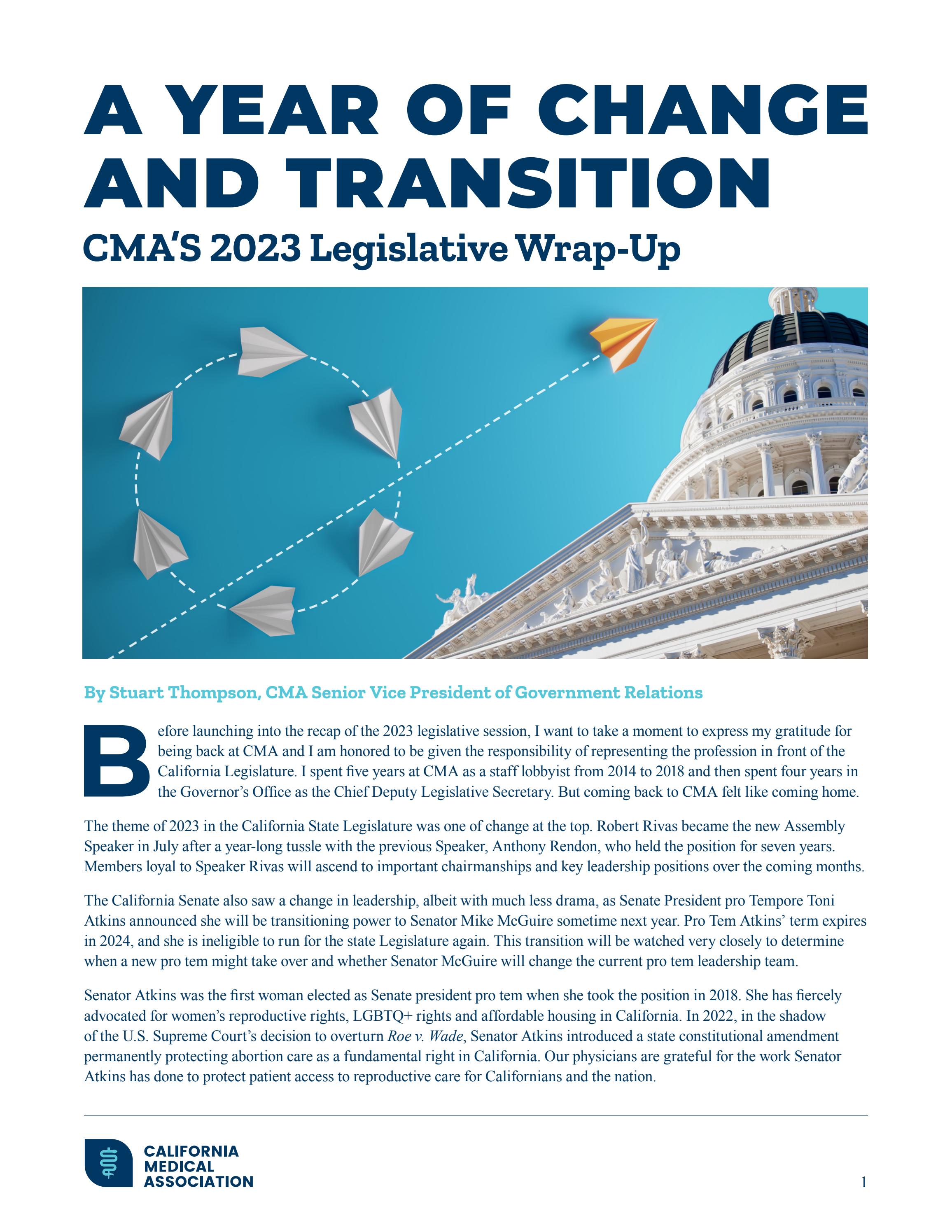 CMA 2023 Legislative Wrap-Up by ACCMA - Issuu