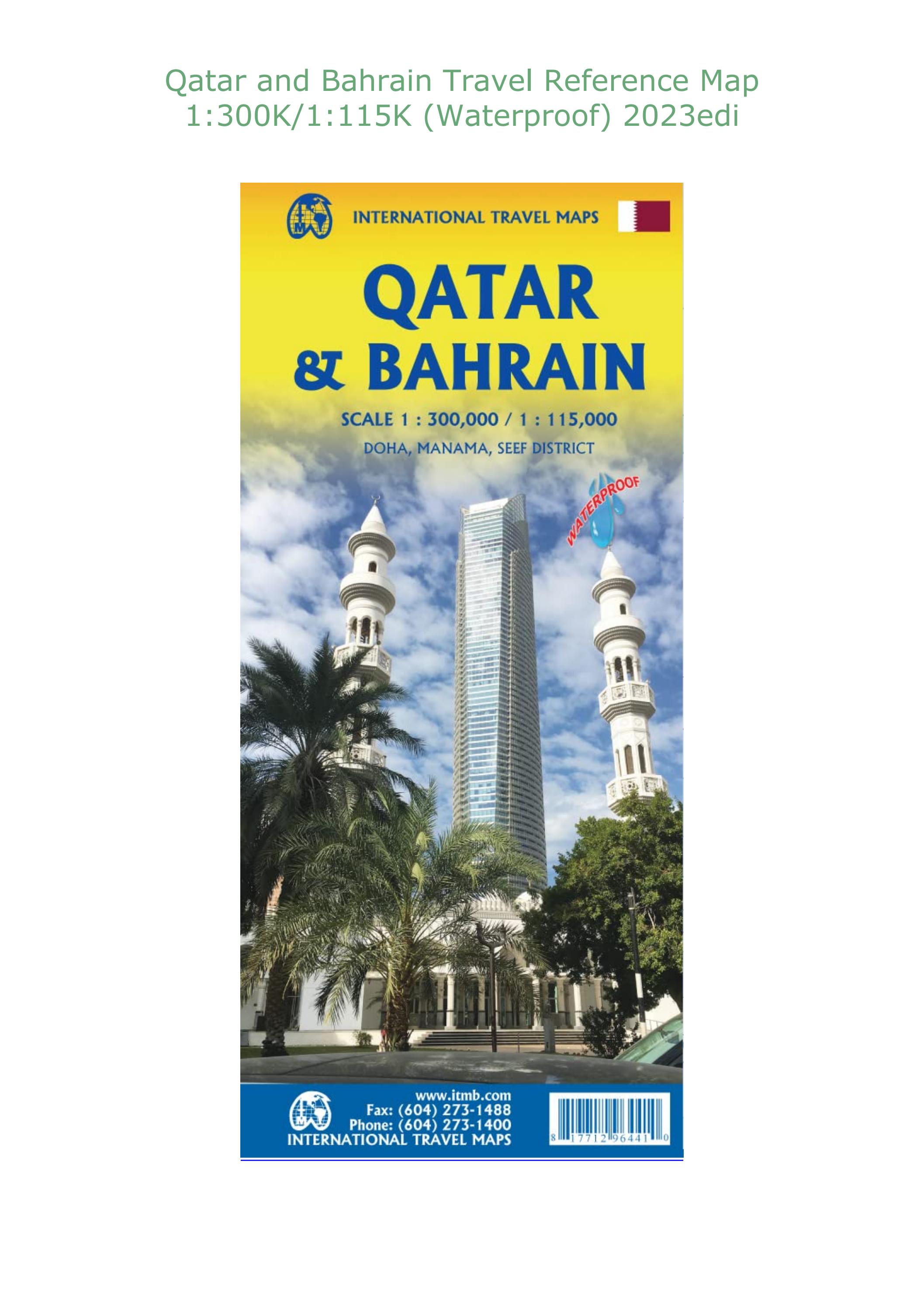 (DOWNLOAD) Qatar and Bahrain Travel Reference Map 1:300K/1:115K ...