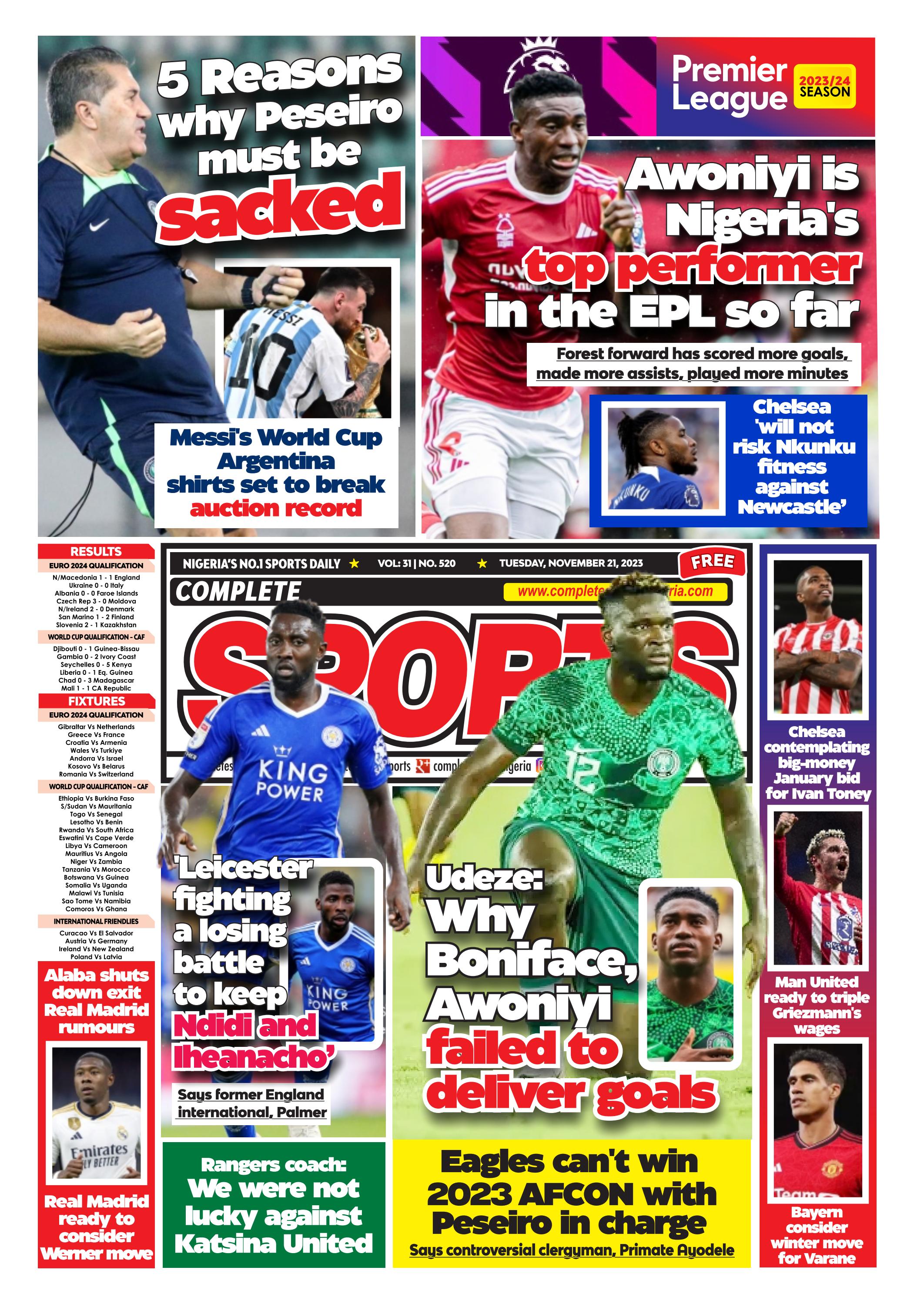 COMPLETE SPORTS - TUESDAY, NOV 21, 2023 by Complete Sports - Issuu