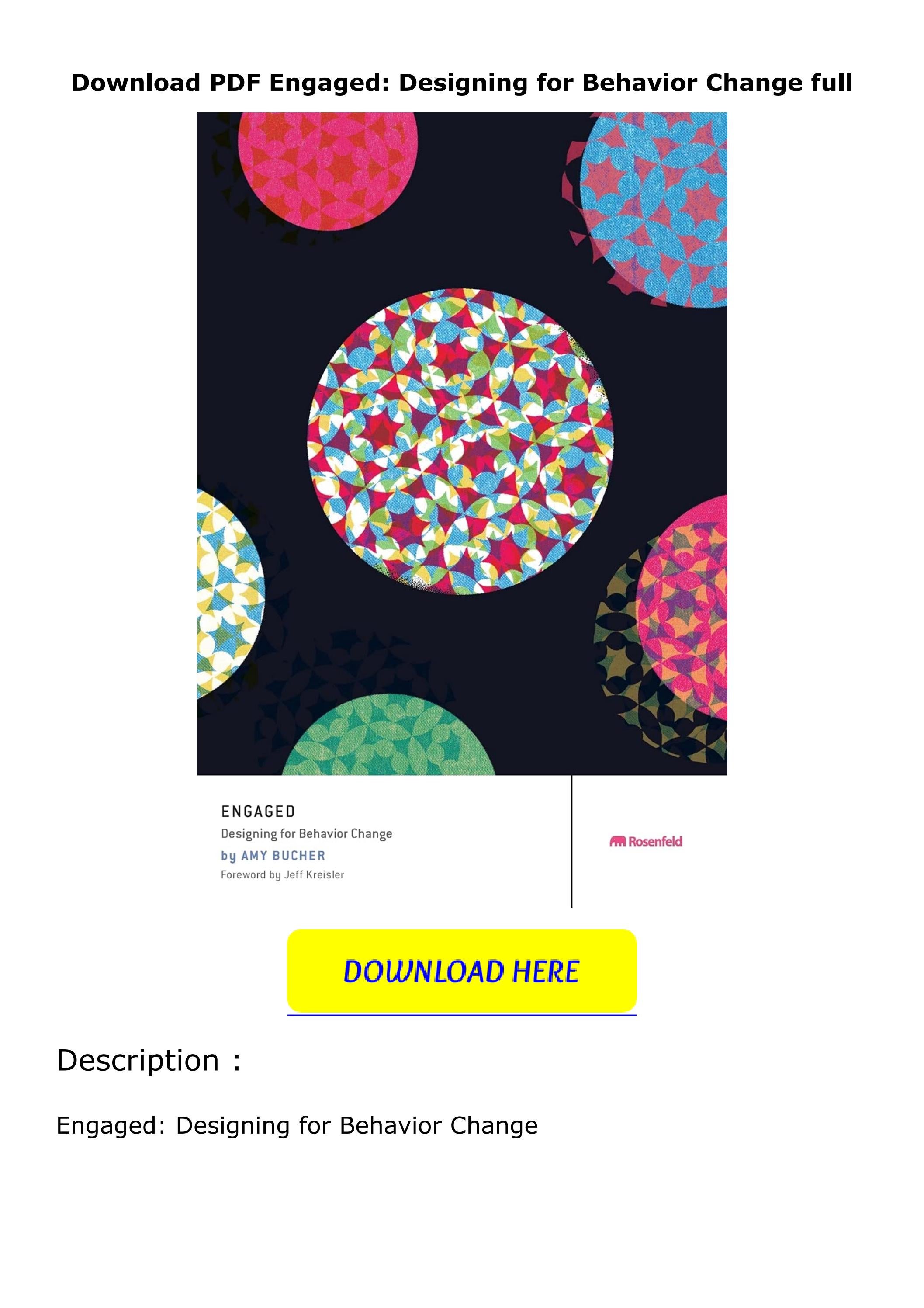 Download PDF Engaged: Designing for Behavior Change full by ...