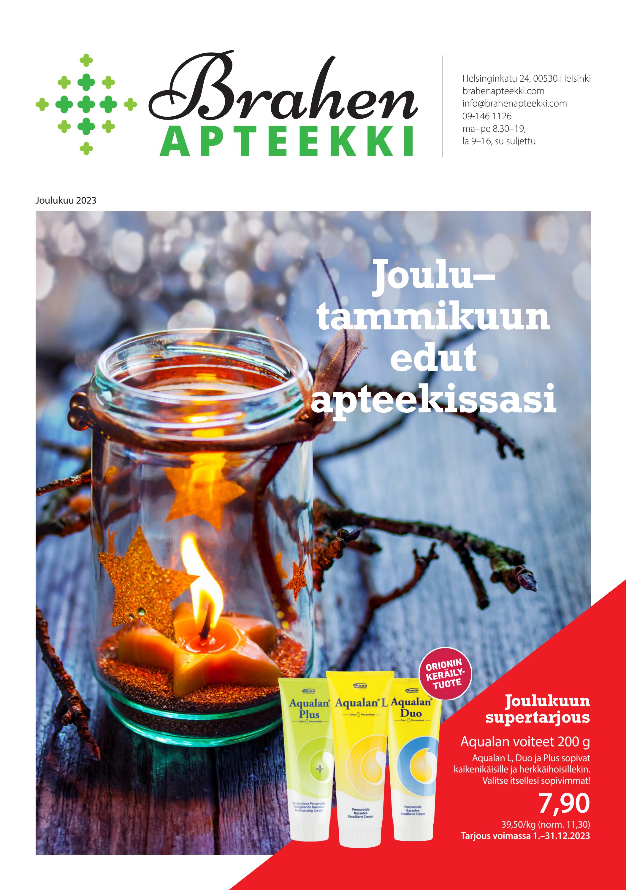 Brahen apteekin Terveyssuora joulukuu 2023 by Mainostoimisto SST Oy - Issuu