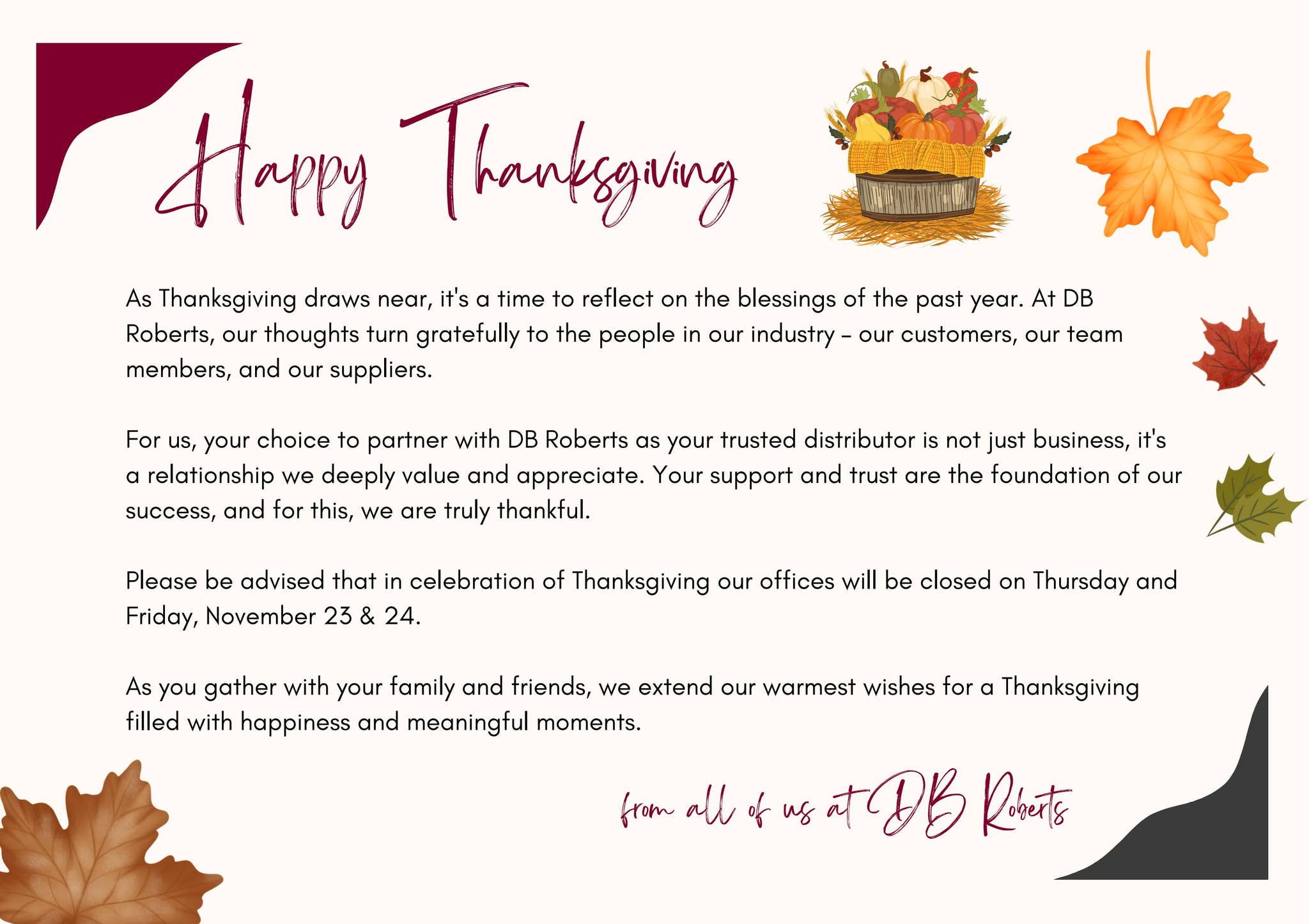 DB Roberts Holiday Message. by DACmarketing - Issuu