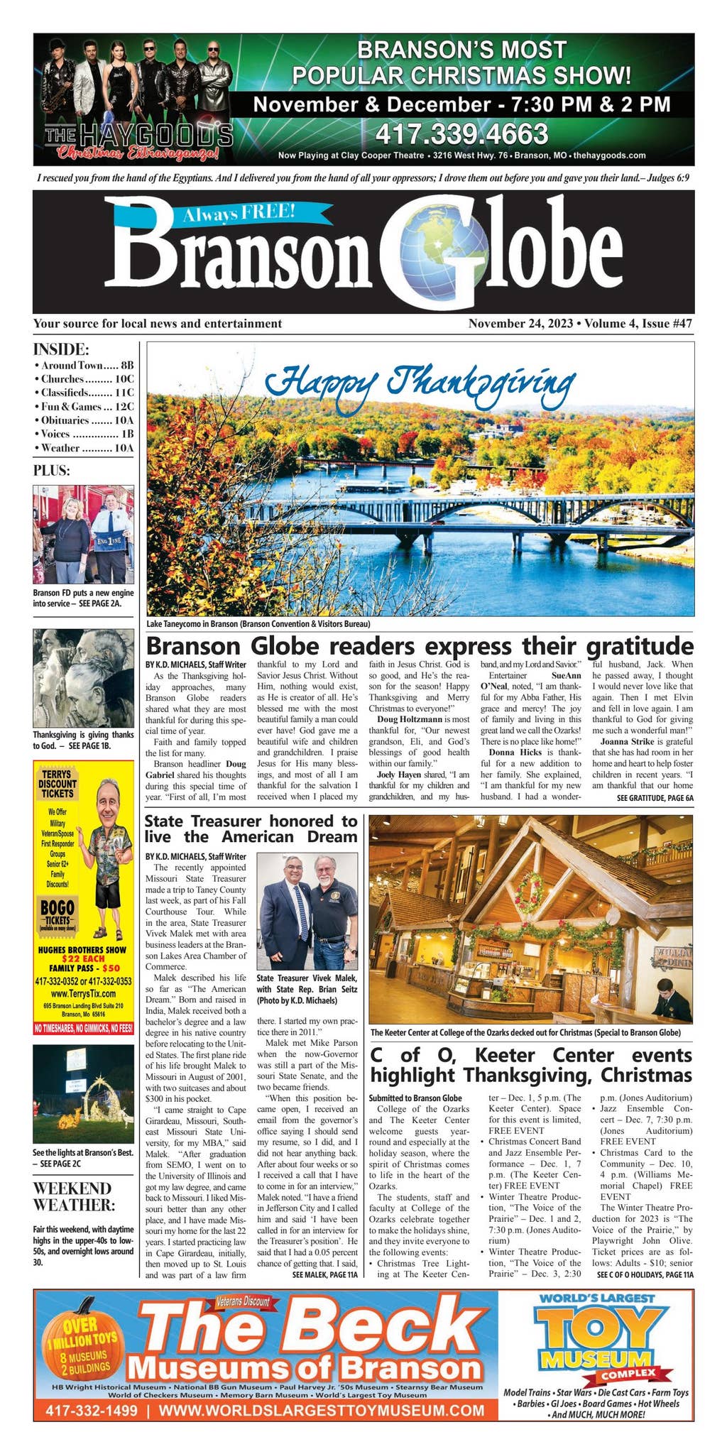 Branson Globe, November 24, 2023 by bransonglobe - Issuu