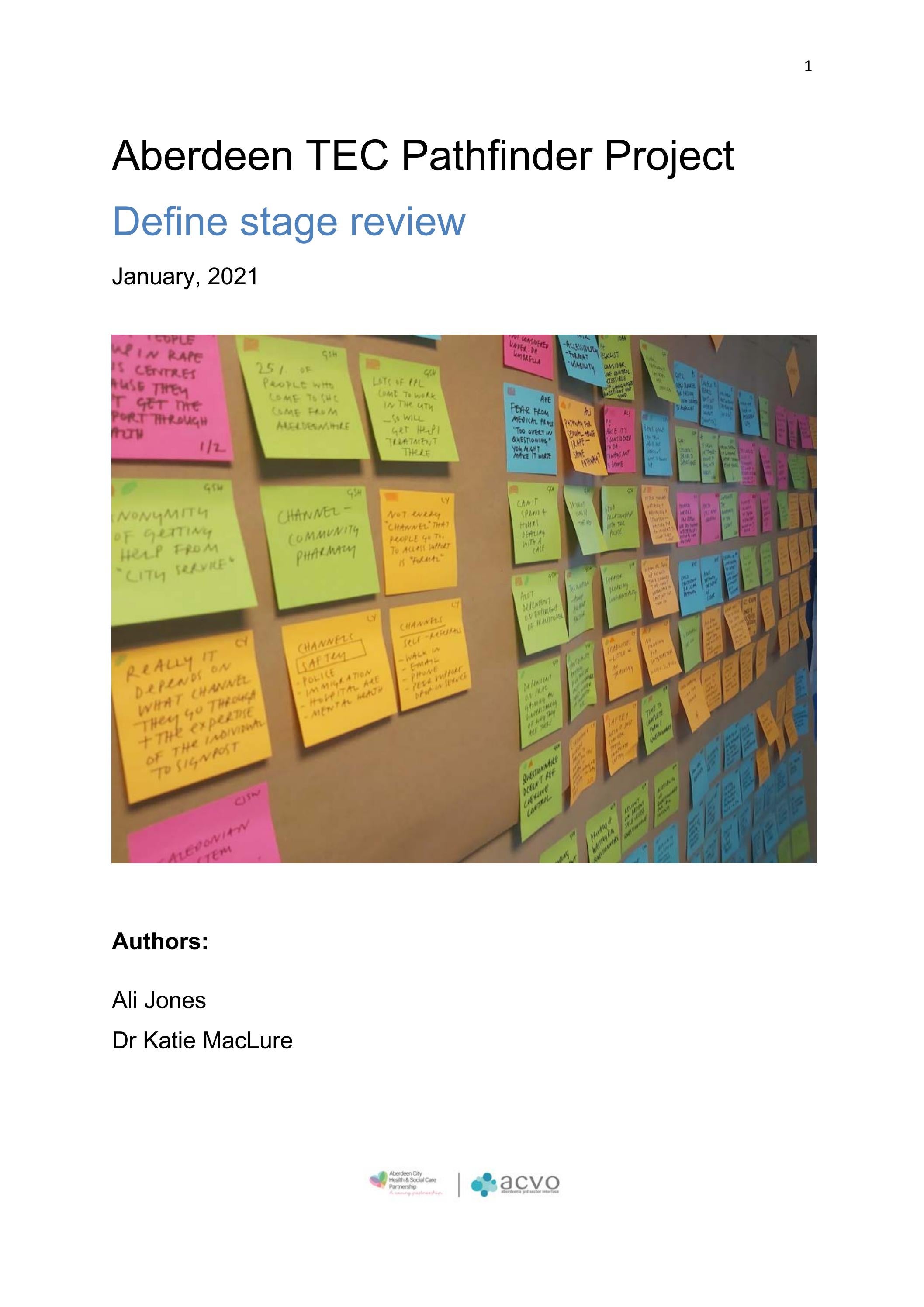 Aberdeen TEC Pathfinder Project - Define Stage Review January 2021 by acvotsi - Issuu