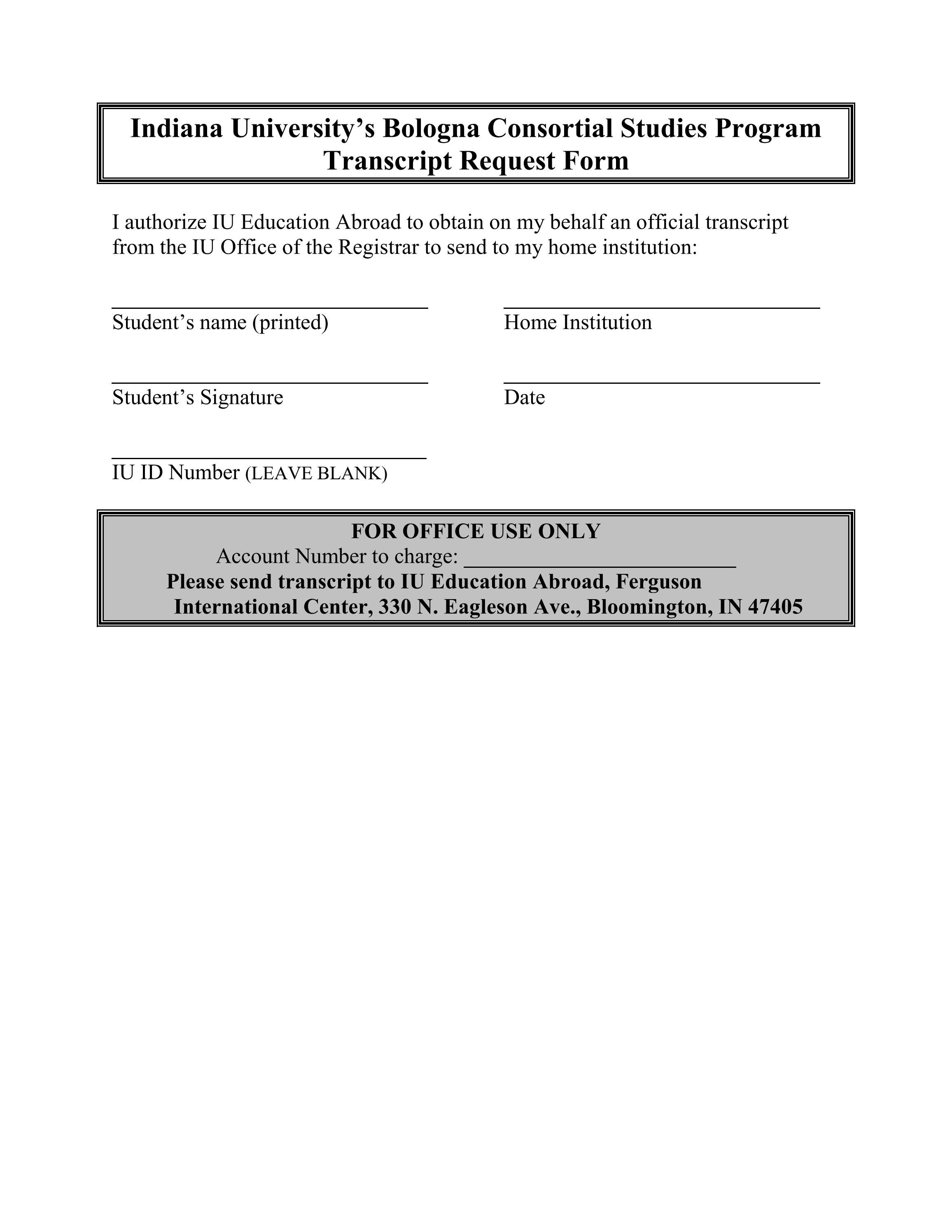 BCSP Transcript Request Form by iuabroad - Issuu