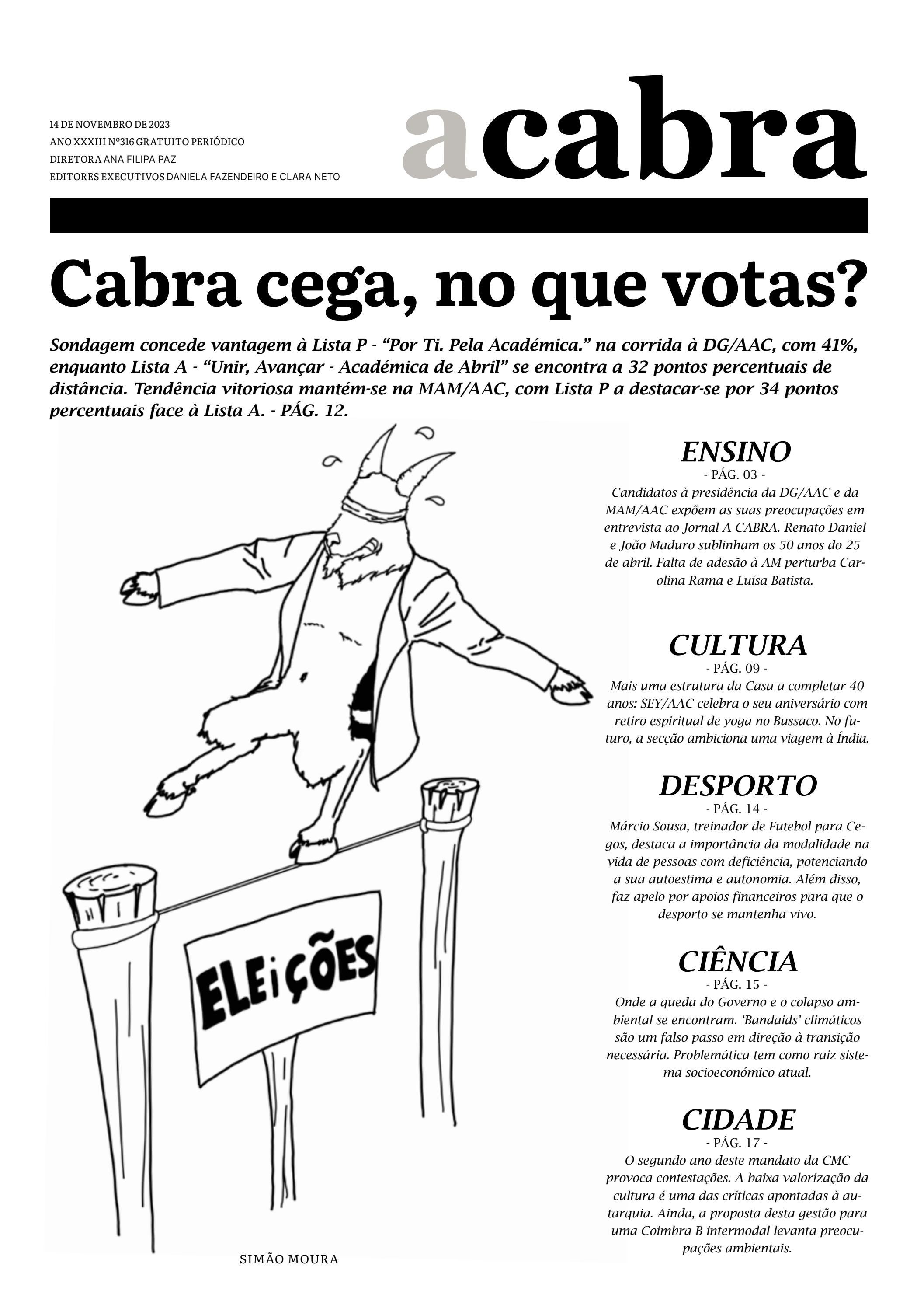 Edição 316 - Jornal Universitário de Coimbra - A CABRA by Jornal ...