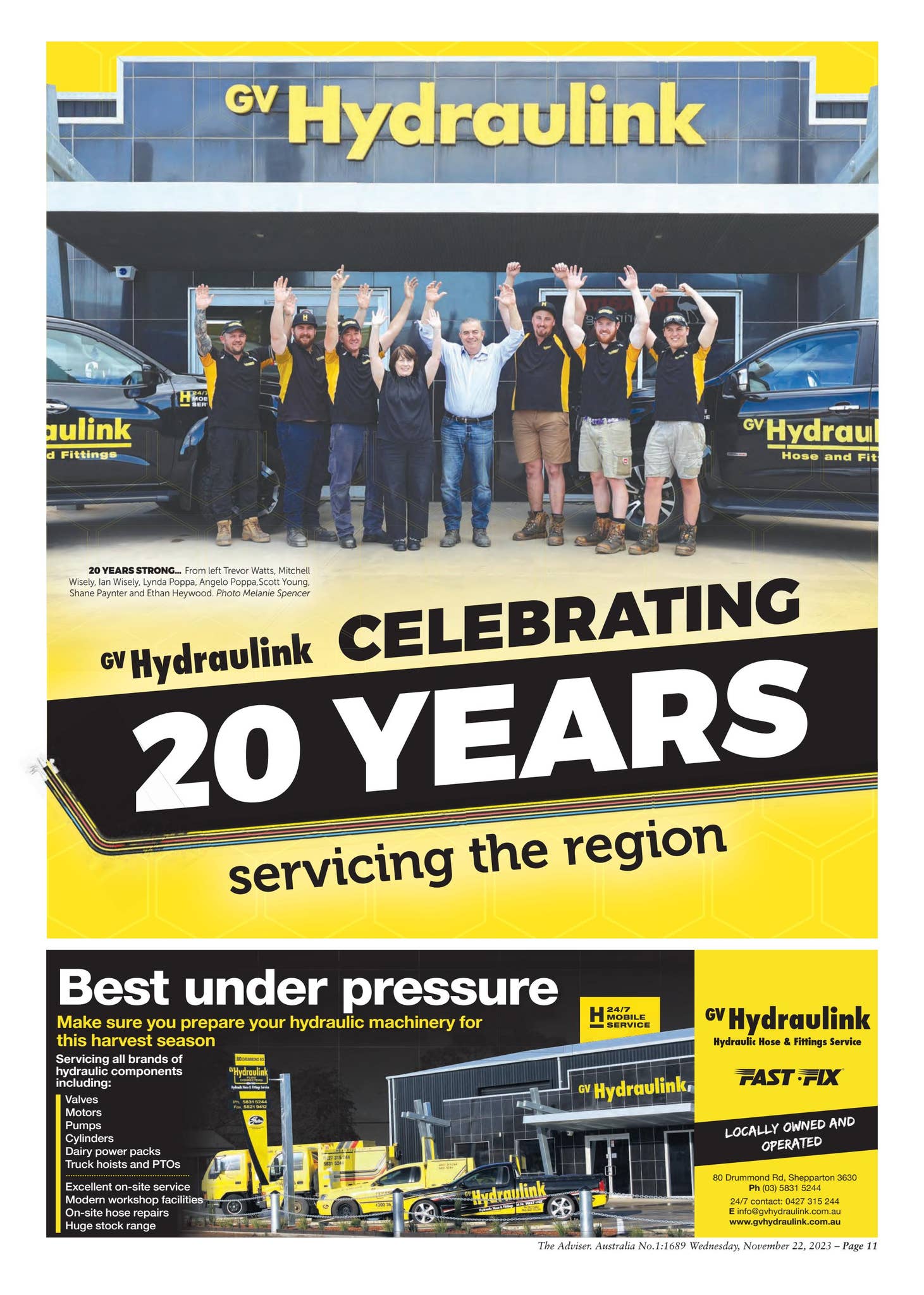 GV Hydraulink 20 Year Anniversary Feature by The Adviser - Issuu