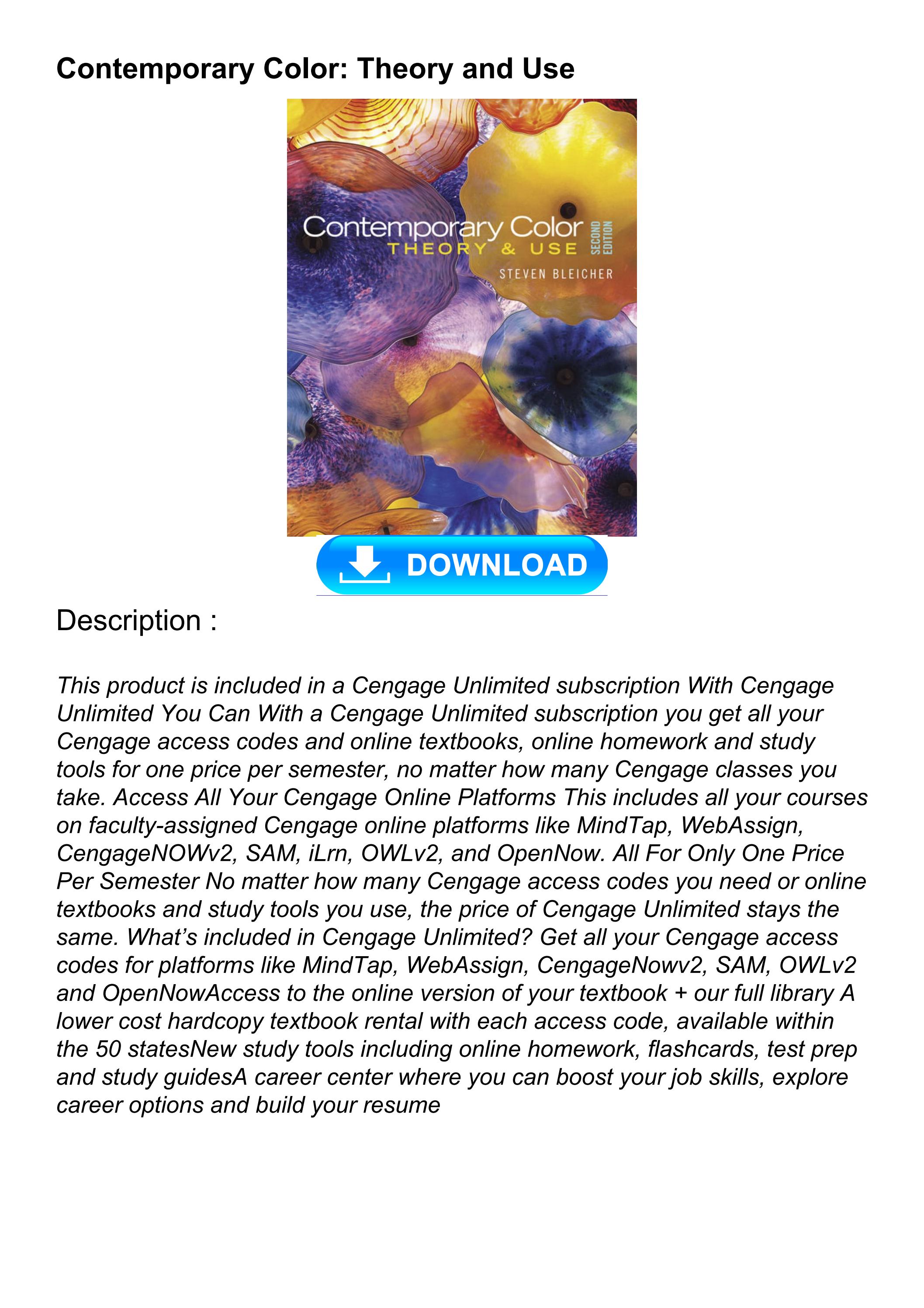 PDF/READ Contemporary Color: Theory and Use by thaendar - Issuu