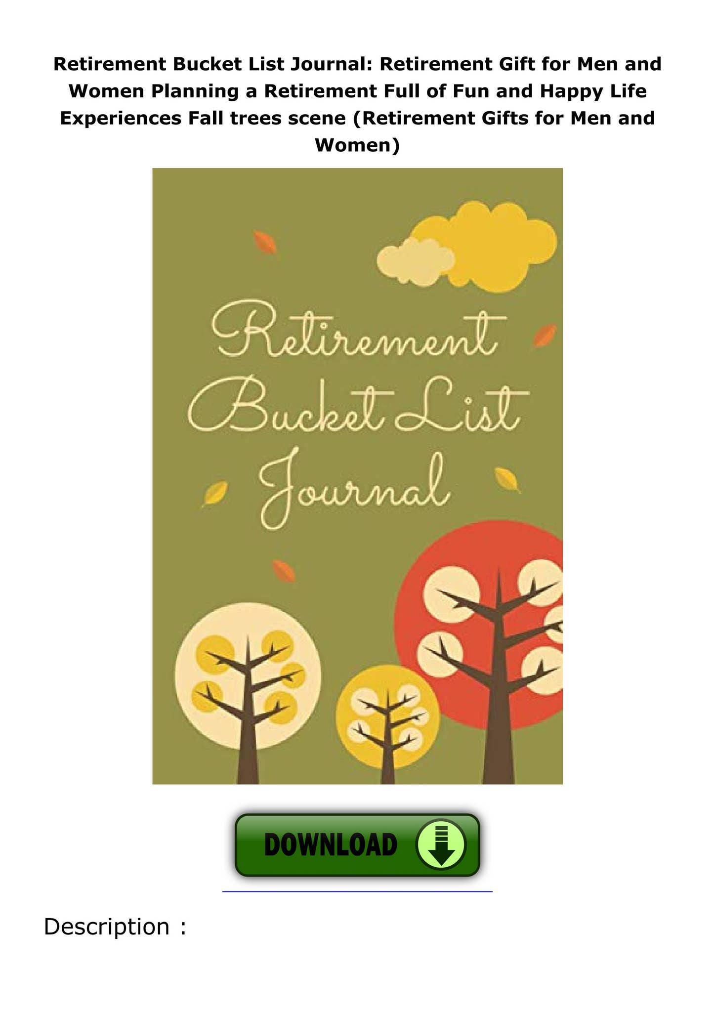 $PDF$/READ/DOWNLOAD Retirement Bucket List Journal: Retirement Gift for ...