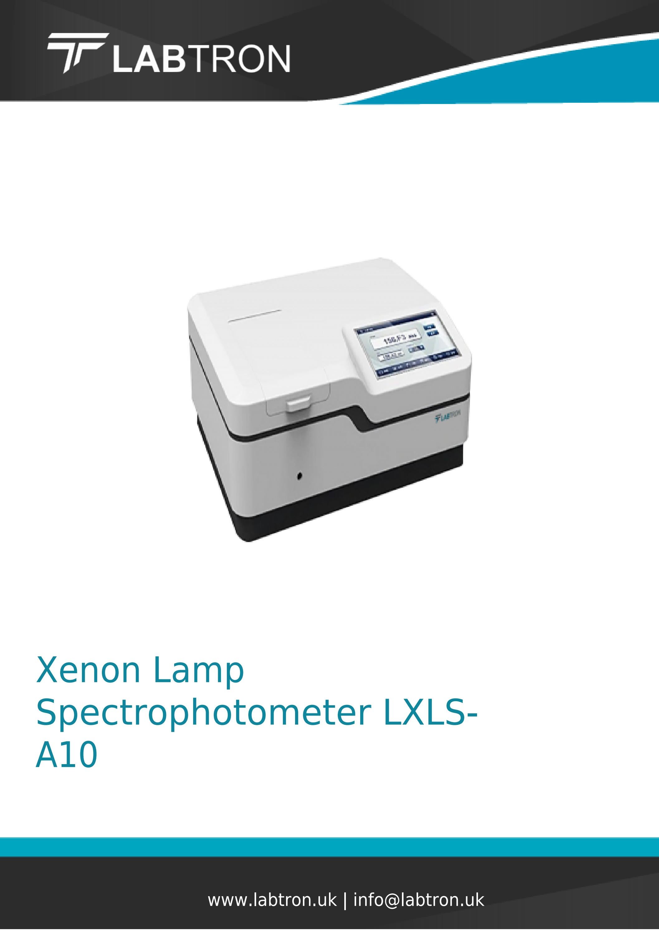 Xenon Lamp Spectrophotometer By Zola Jones Issuu