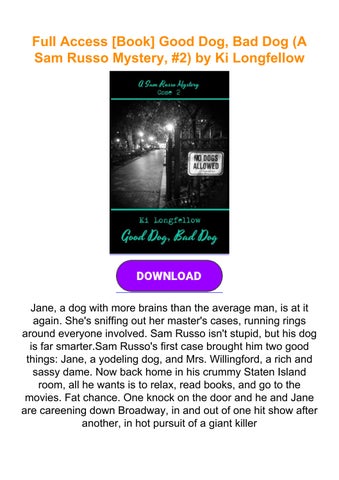 Read [eBook] Good Dog, Bad Dog (A Sam Russo Mystery, #2) by Ki ...