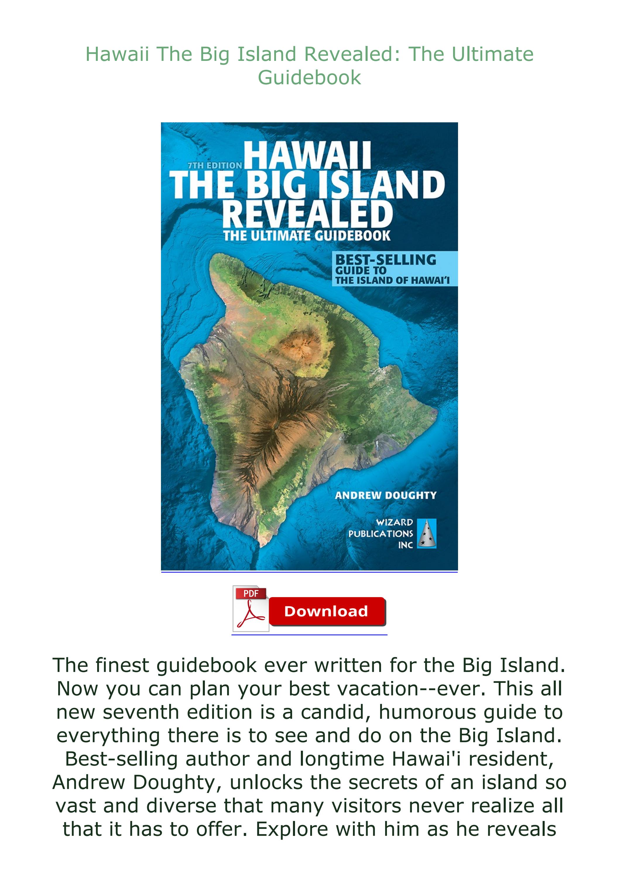 (READ) Hawaii The Big Island Revealed: The Ultimate Guidebook by ...