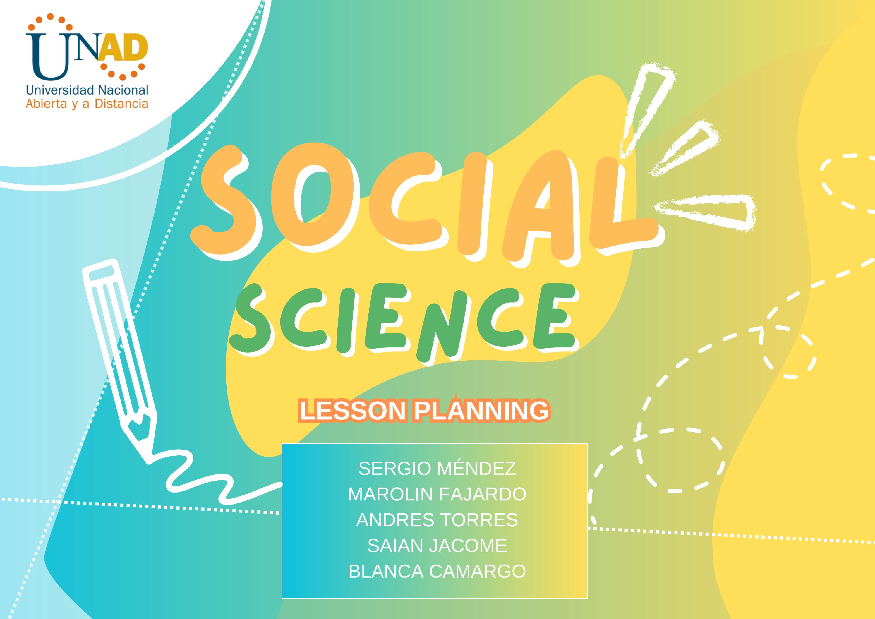 Social Science - Lesson Plans - UNAD by Sergio Fabian Mendez - Issuu