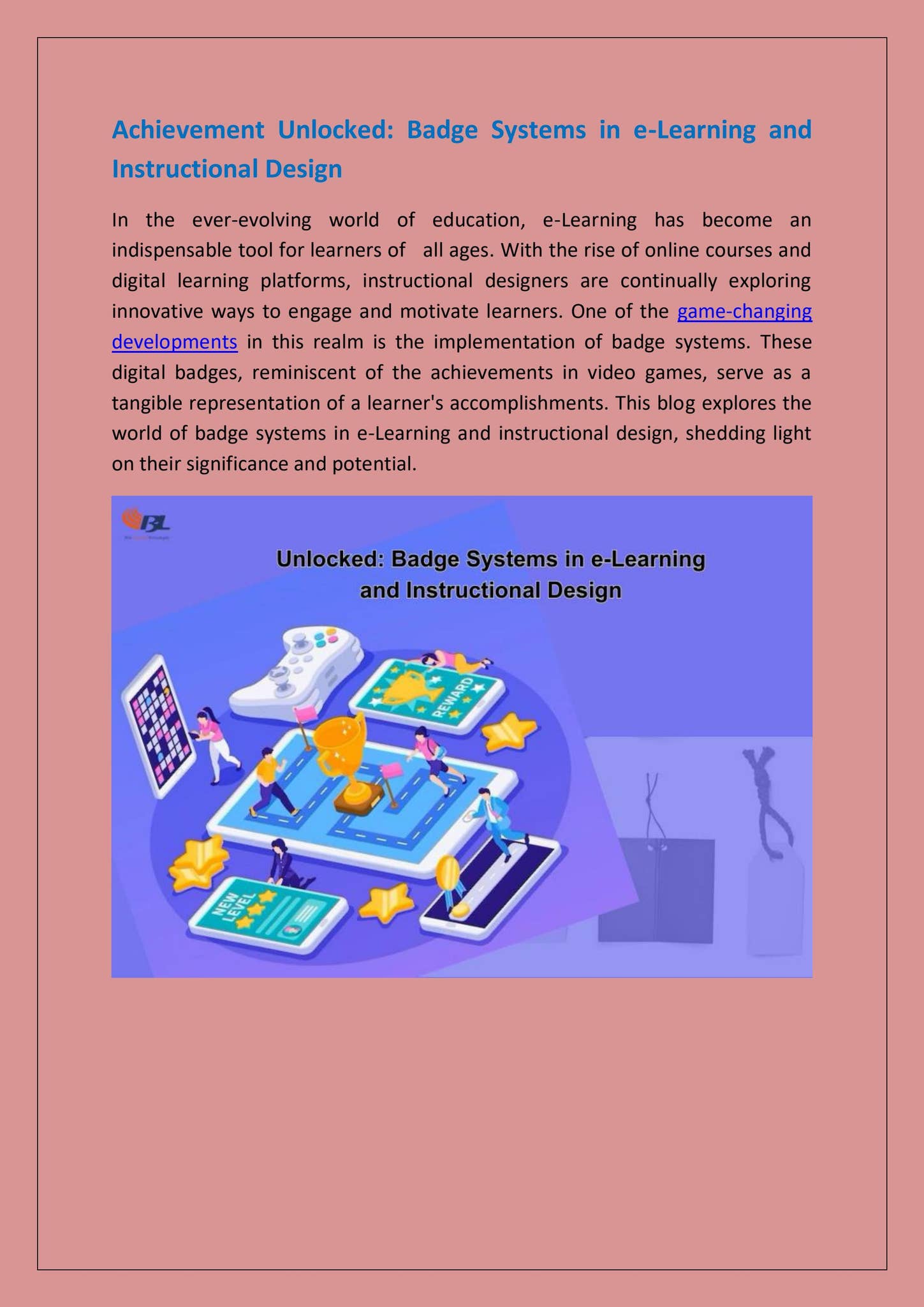 Achievement Unlocked: Badge Systems in e-Learning and Instructional ...