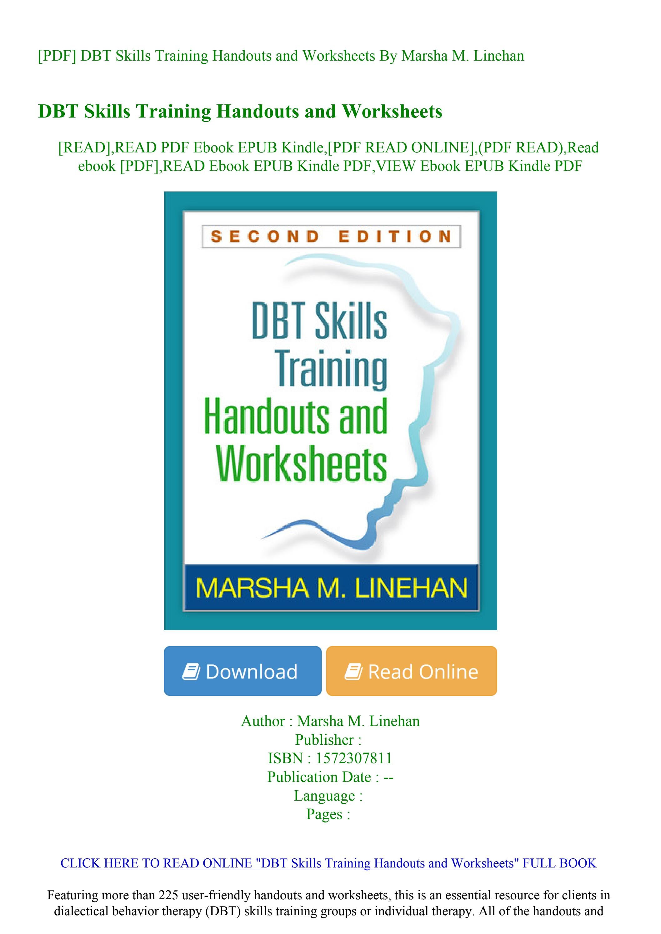 [PDF] DBT Skills Training Handouts and Worksheets By Marsha M. Linehan ...