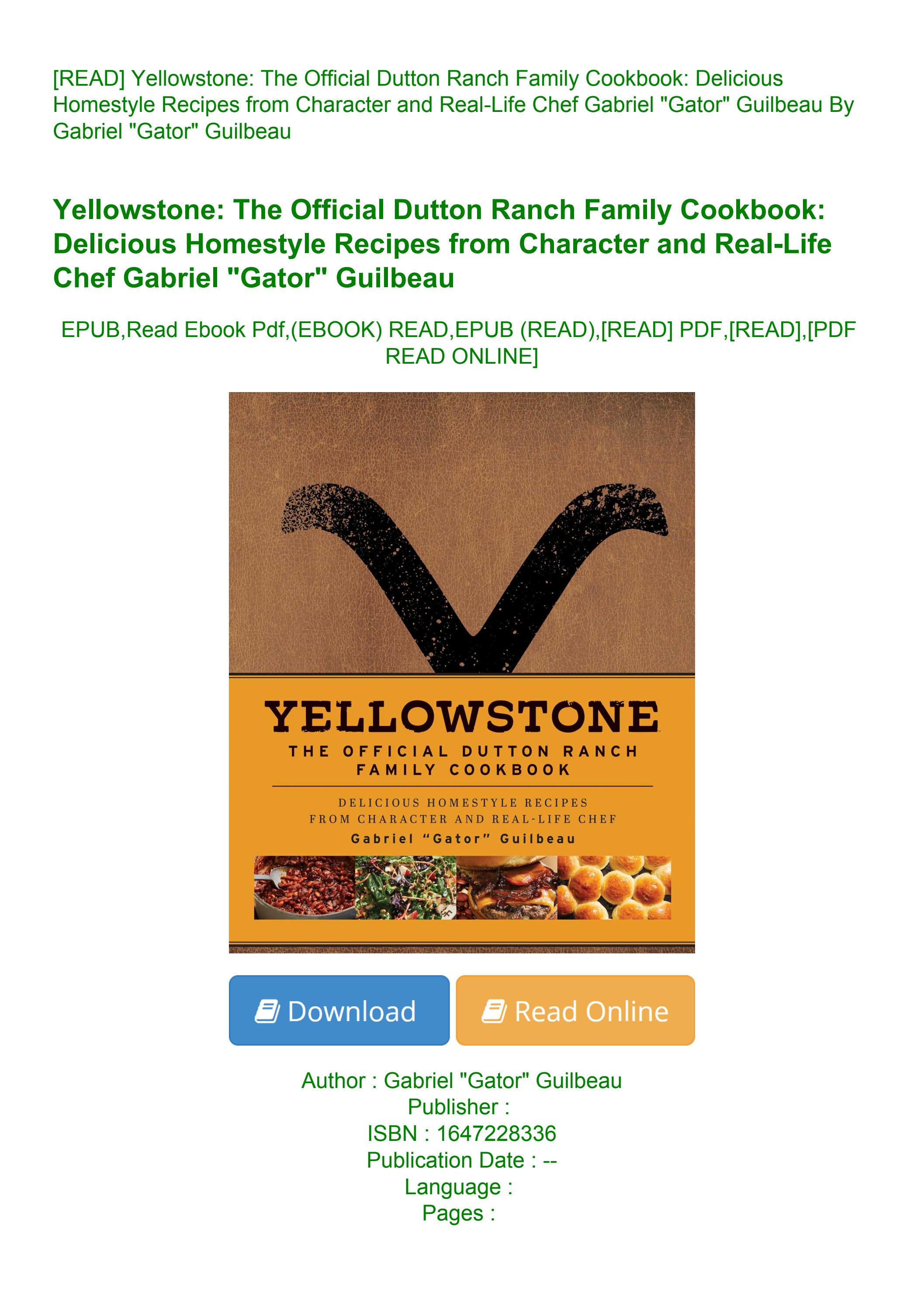 [READ] Yellowstone The Official Dutton Ranch Family Cookbook Delicious ...