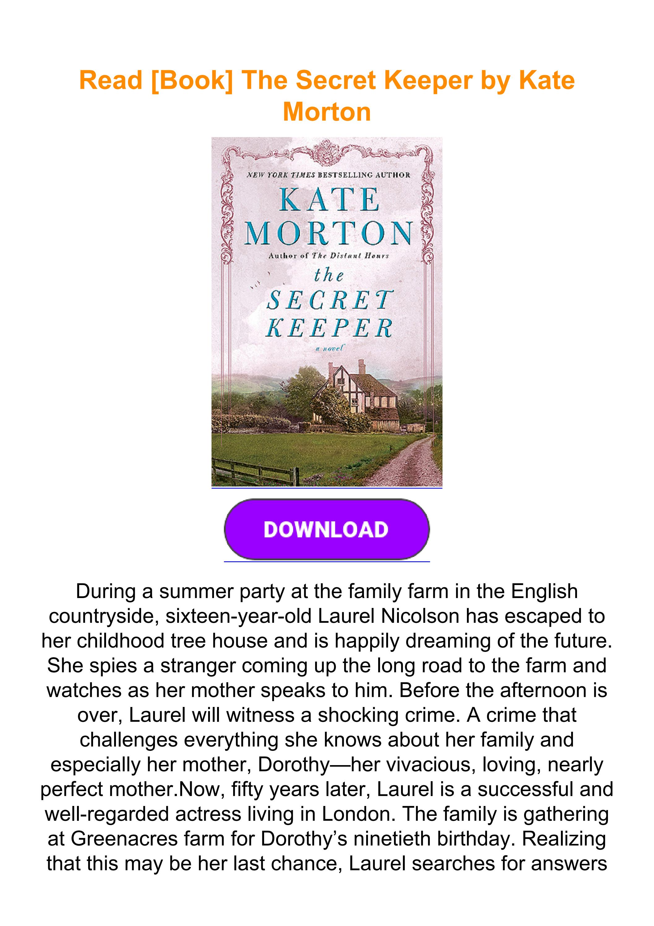 Full Access [eBook] The Secret Keeper by Kate Morton by DennisBecker33 ...