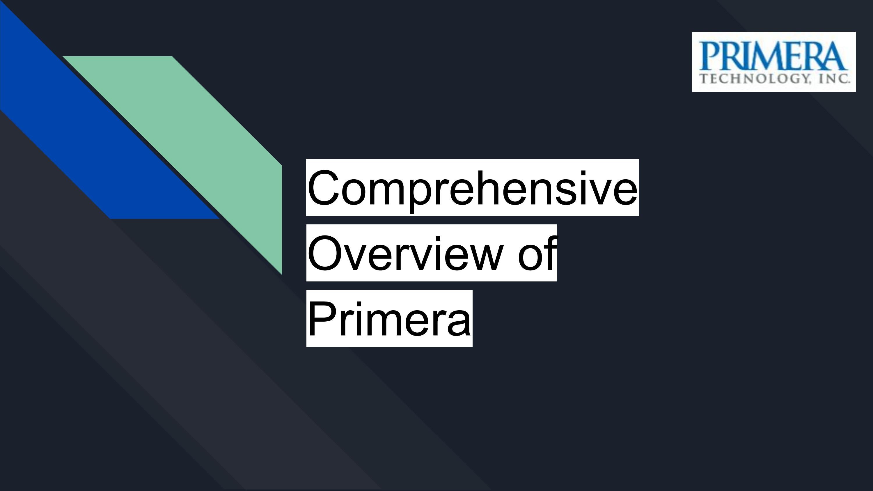 Comprehensive Overview of Primera by Primera Technology - Issuu