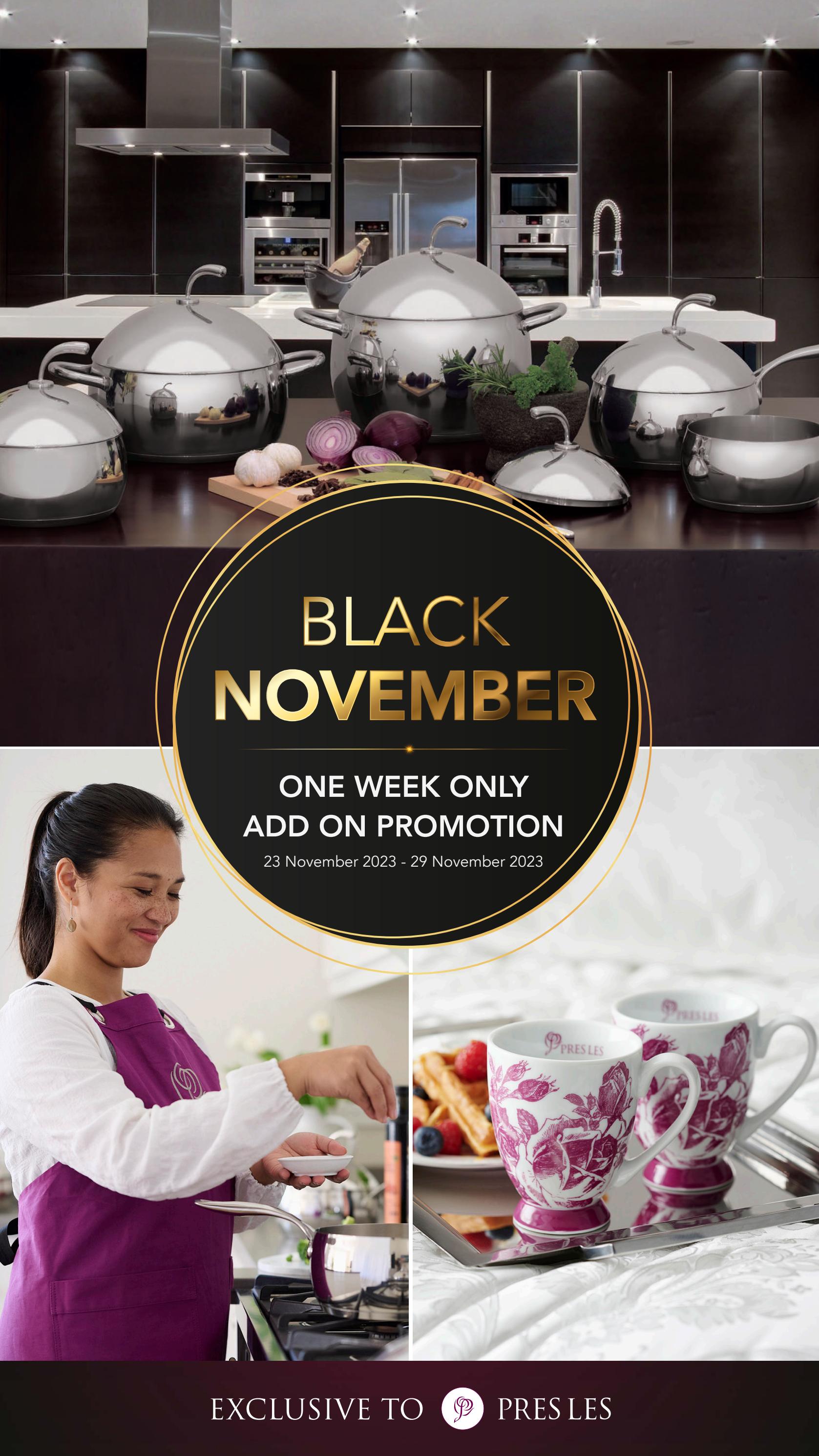 Pres Les | Black November 2023 Add On Promotion: Cosmopolitan Cookware ...