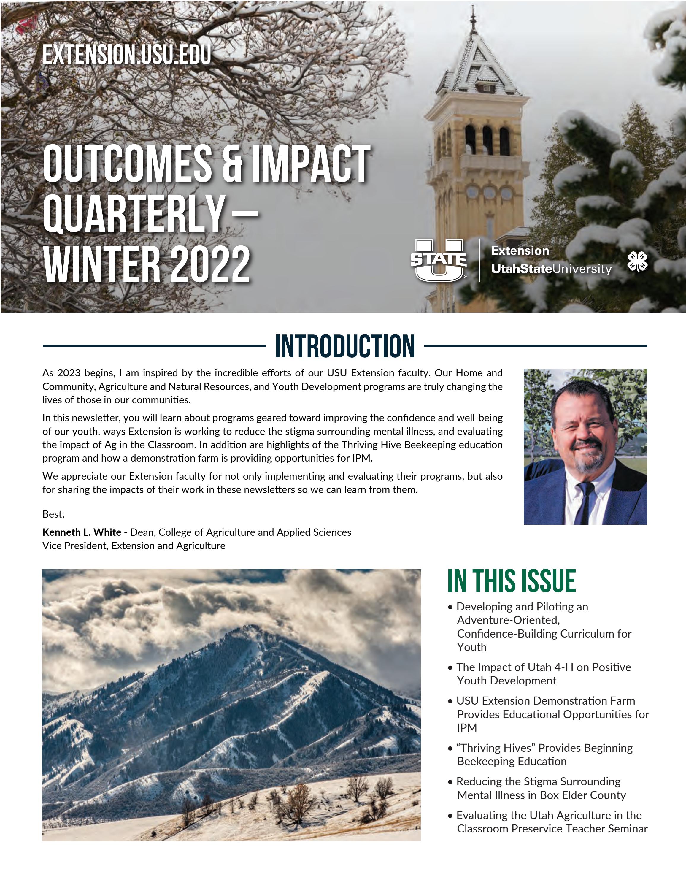 Outcomes and Impact Quarterly - Winter 2022 by Utah State University ...