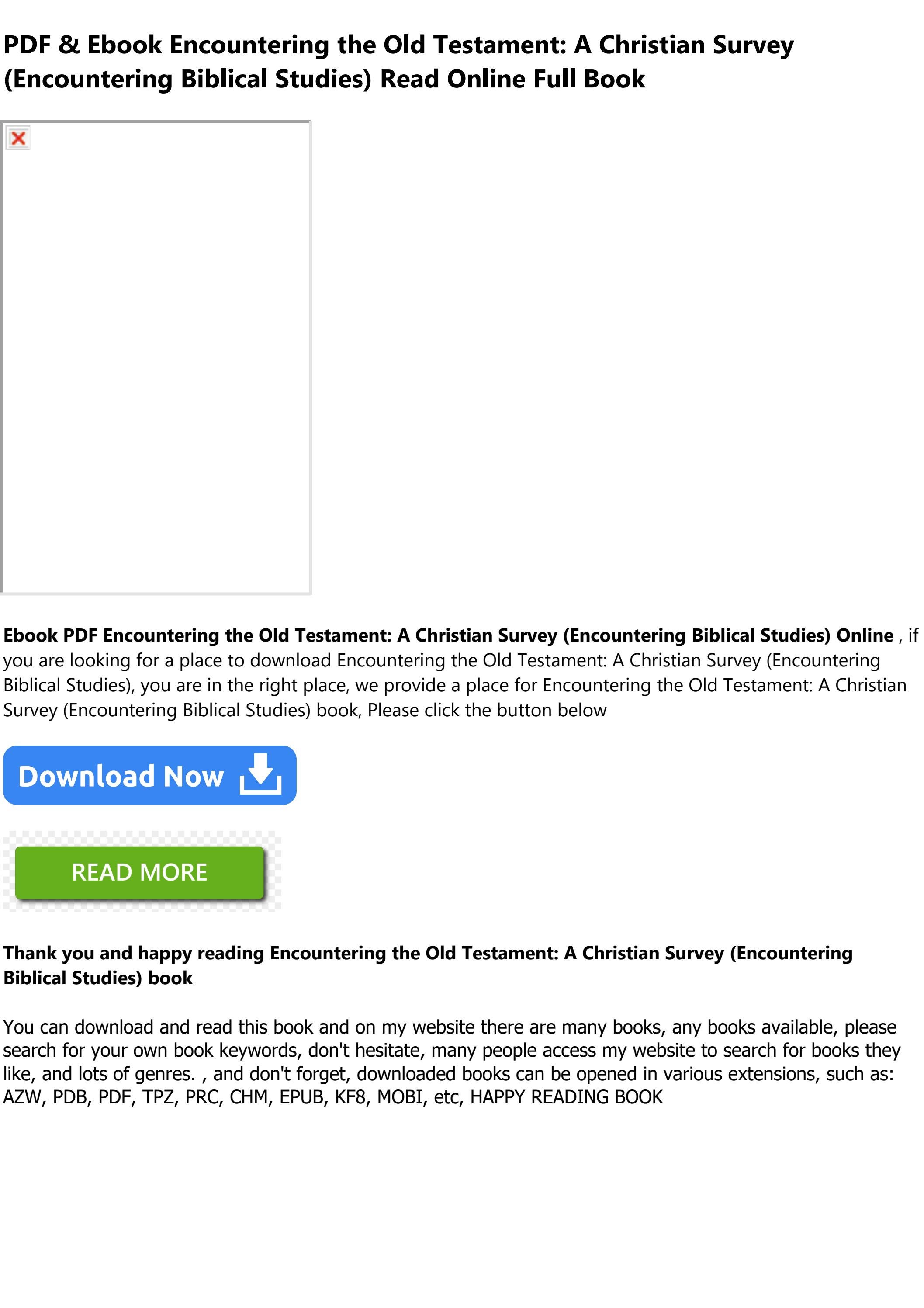 ^DOWNLOAD E.B.O.O.K.# Encountering the Old Testament: A Christian ...
