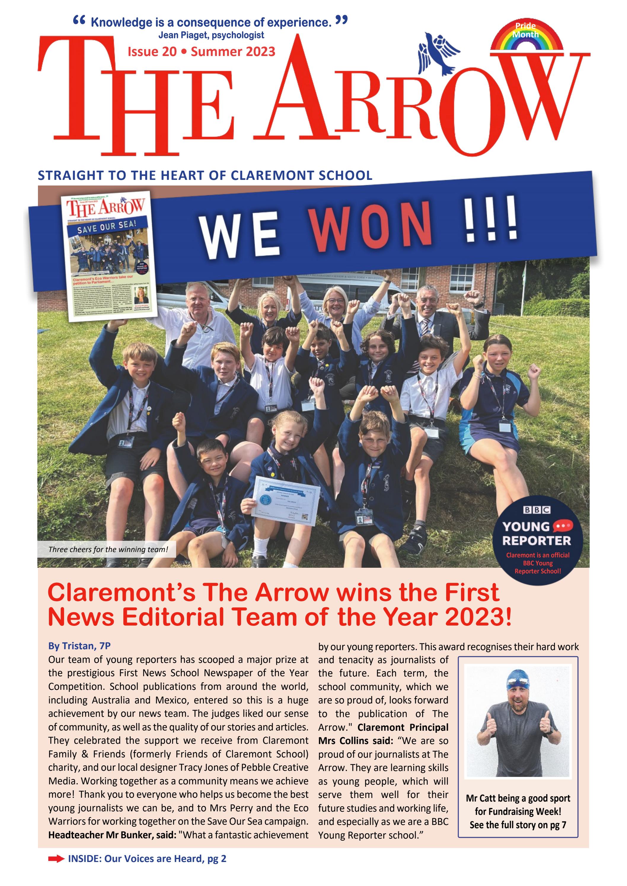 The Arrow newspaper - Summer 2023 by Claremont School - Issuu